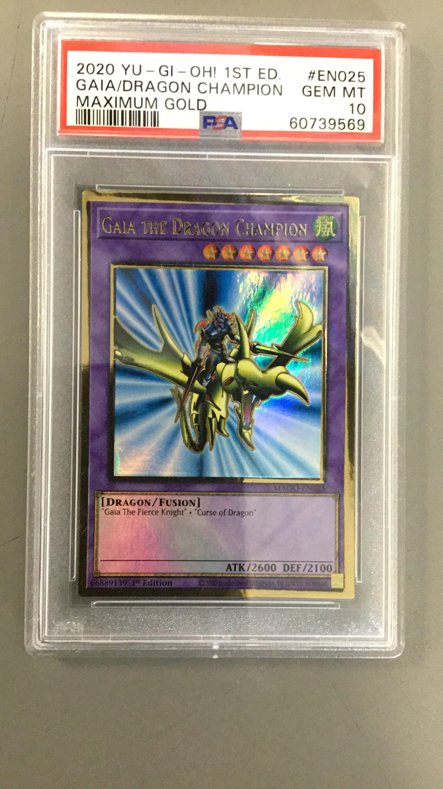 2020 Yu-gi-oh! Maximum Gold En025 Gaia The Dragon Champion 1st Edition PSA 10 | GameStop