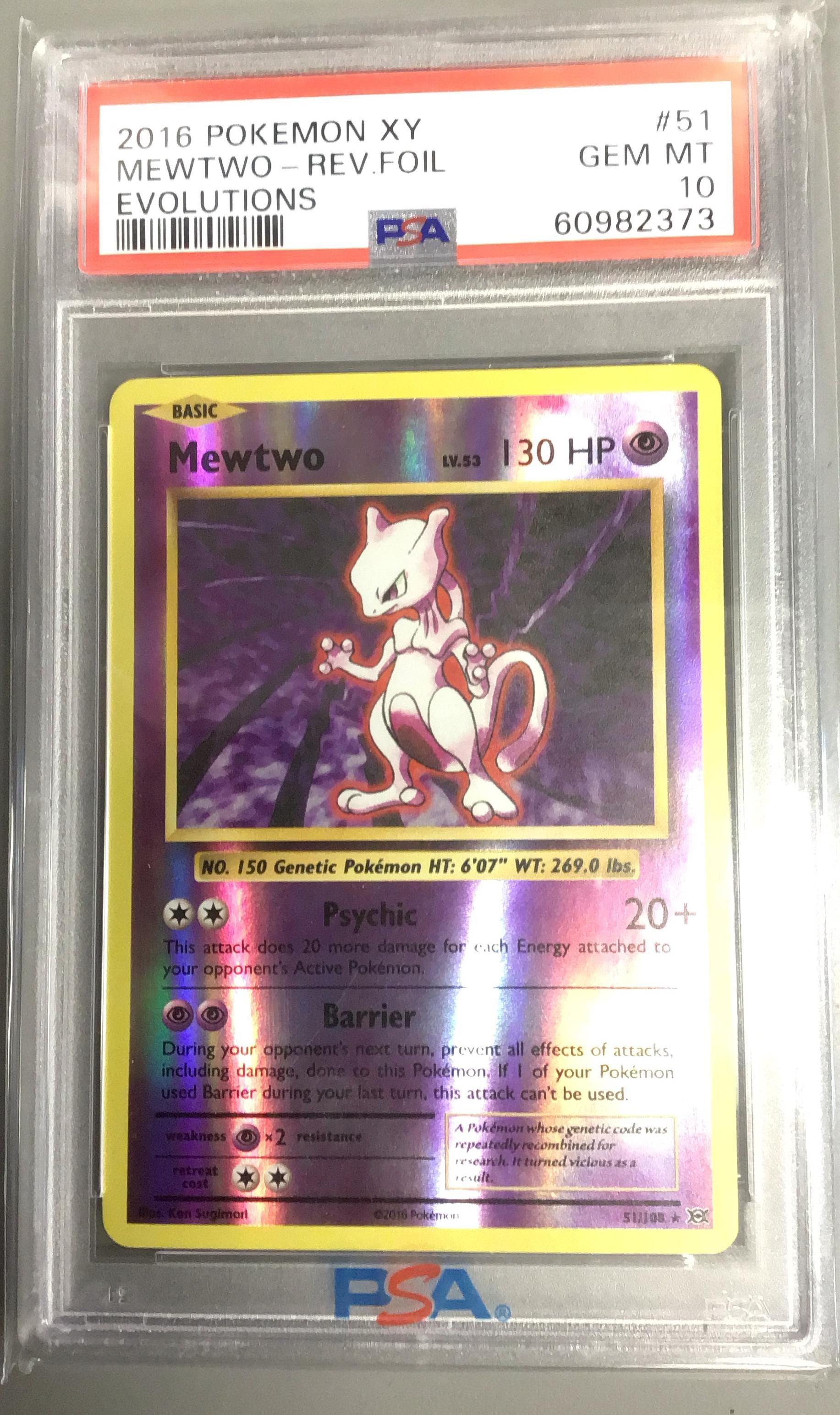 2016 Pokemon Xy Evolutions 51 Mewtwo-reverse Foil PSA 10 | GameStop