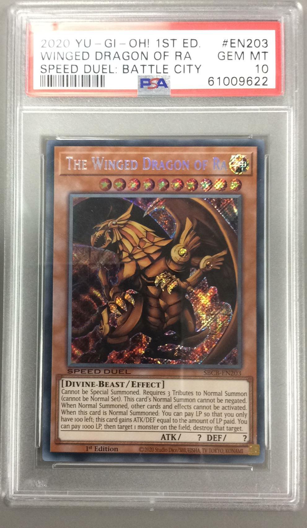 2020 Yu-gi-oh! Speed Duel: Battle City Box En203 The Winged Dragon Of Ra 1st Edition PSA 10 ...