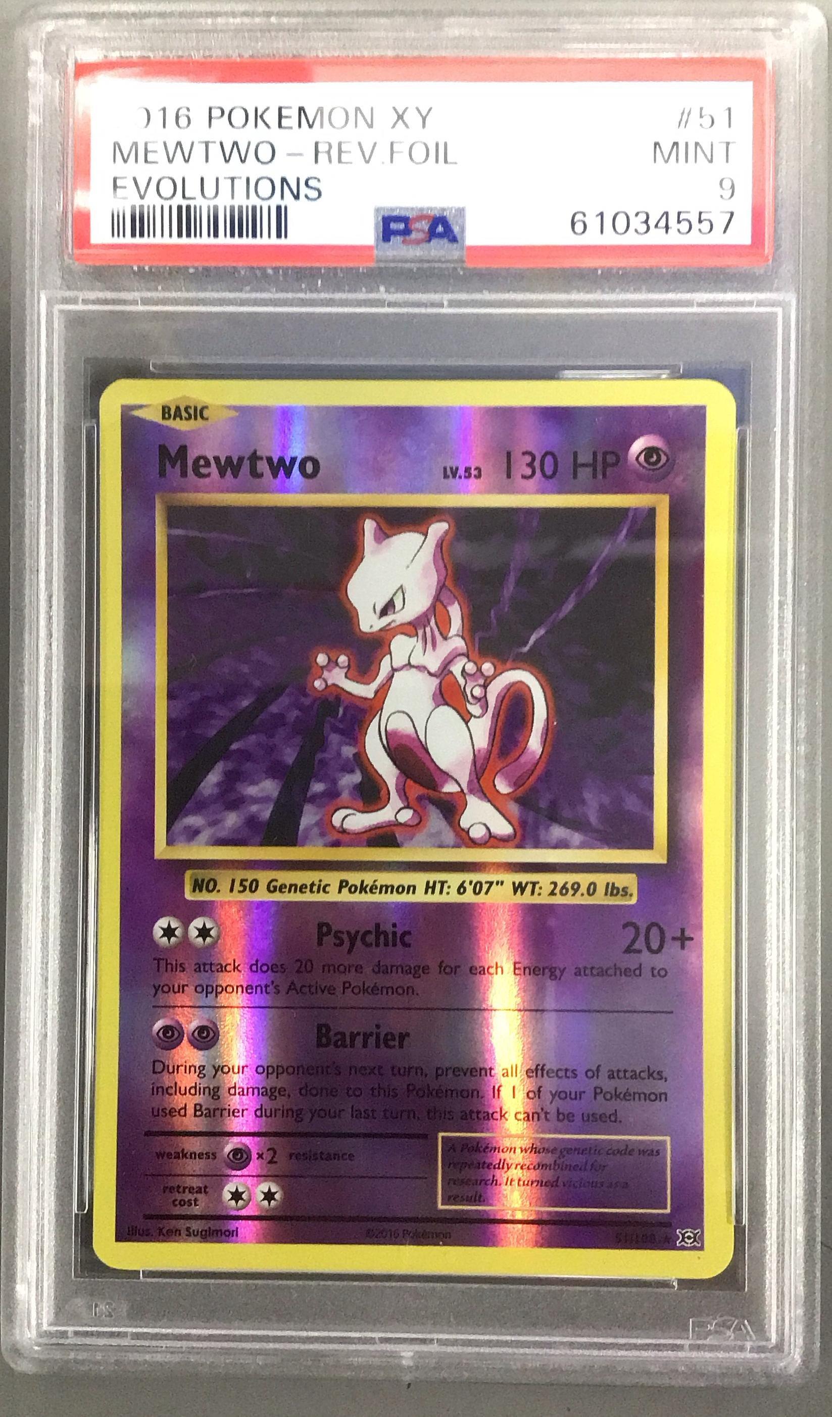 2016 Pokemon Xy Evolutions 51 Mewtwo-reverse Foil PSA 9 | GameStop