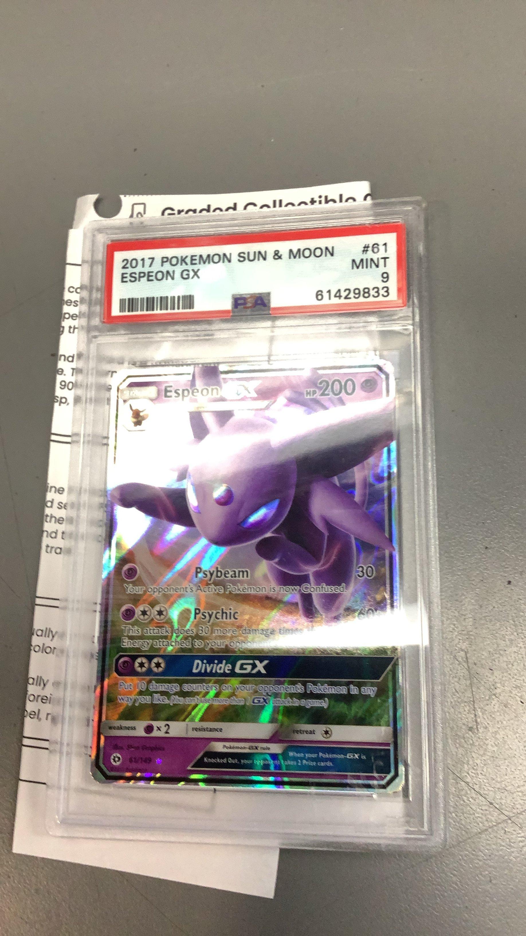 2017 Pokemon Sun & Moon 61 Espeon Gx PSA 9 | GameStop