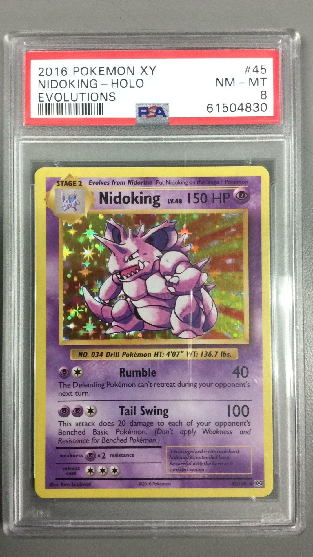 2016 Pokemon Xy Evolutions 45 Nidoking-holo PSA 8 | GameStop