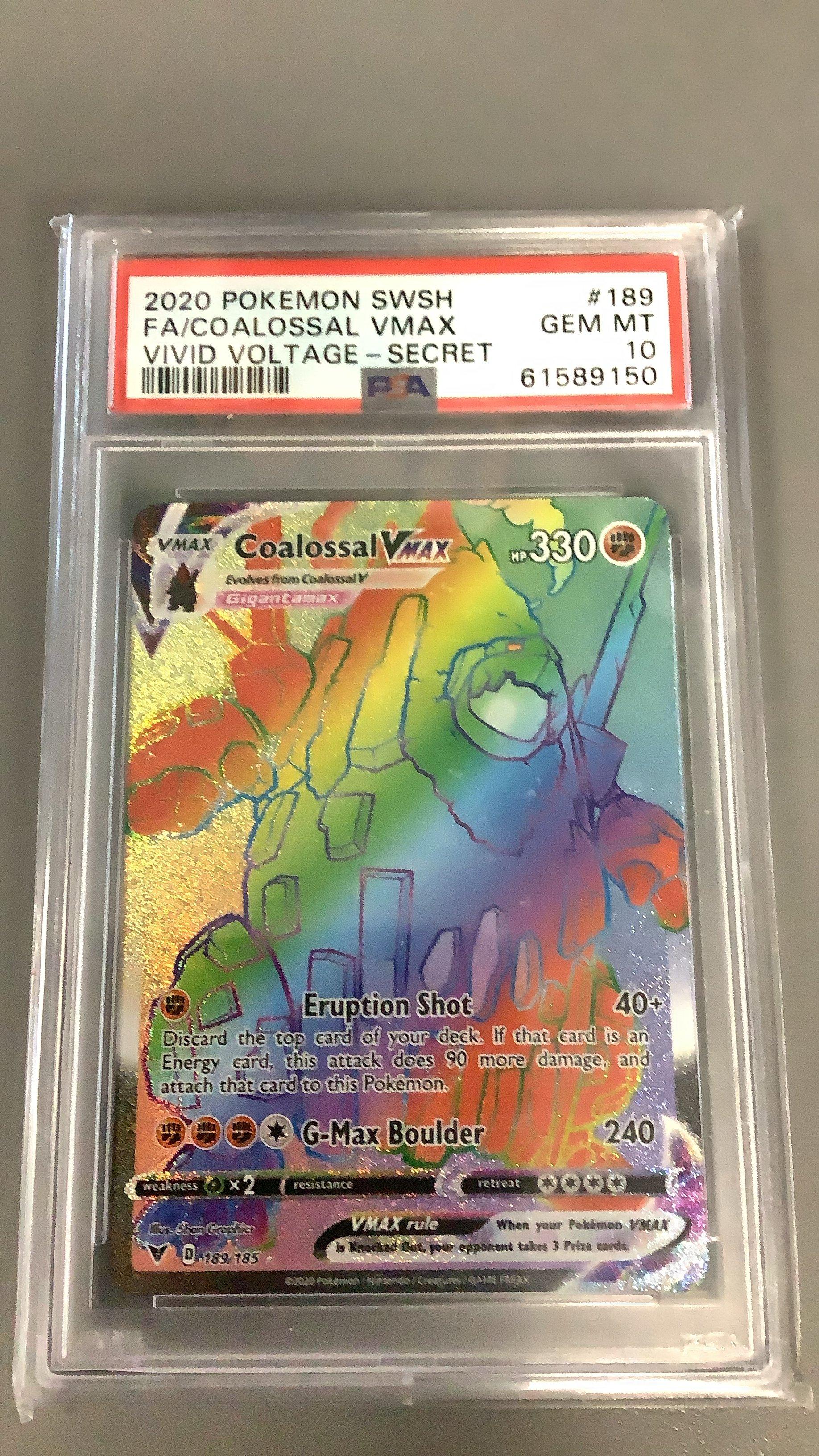 2020 Pokemon Sword & Shield Vivid Voltage 189 Full Art/coalossal Vmax ...