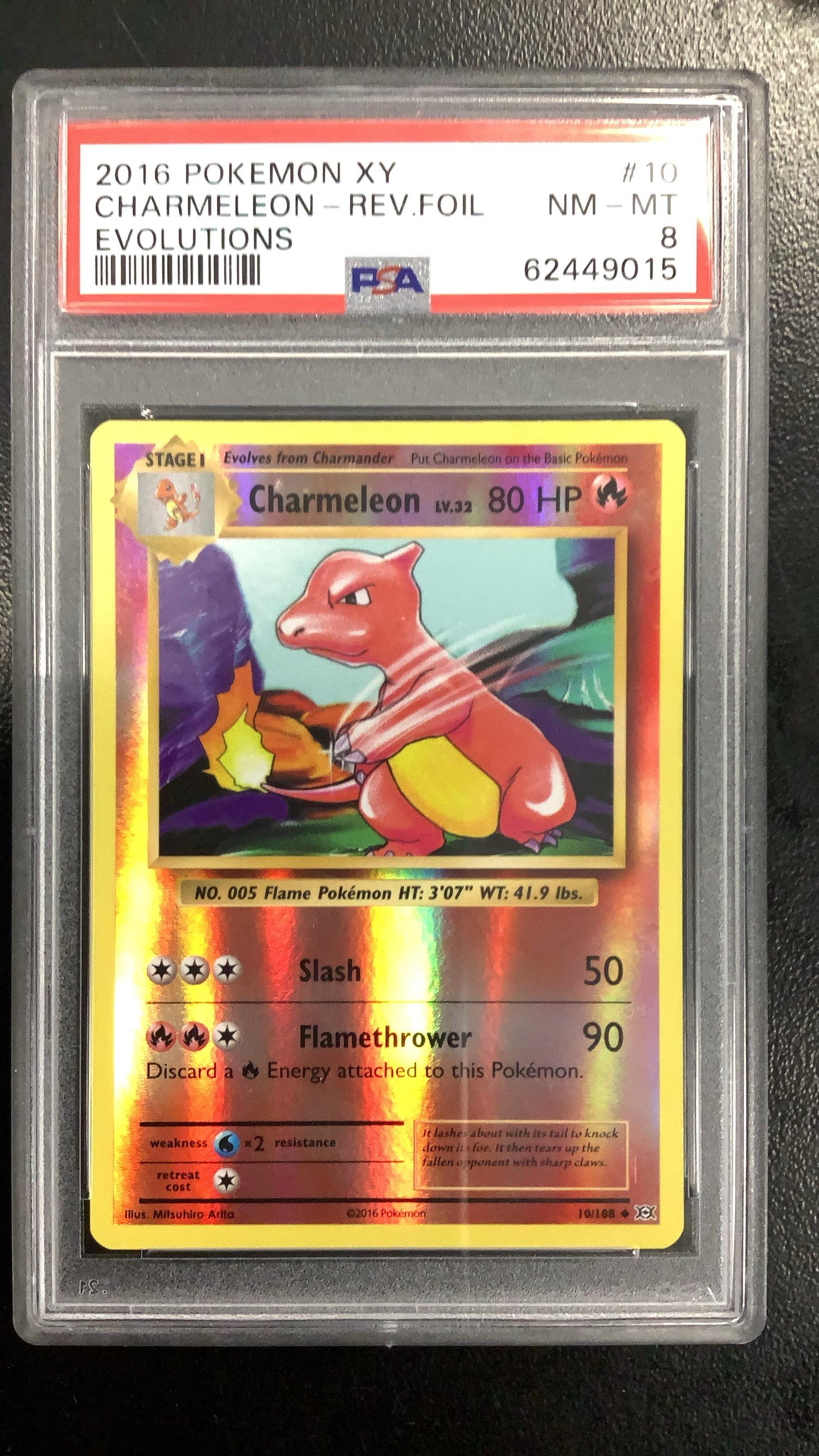 2016 Pokemon Xy Evolutions 10 Charmeleon-reverse Foil PSA 8 | GameStop