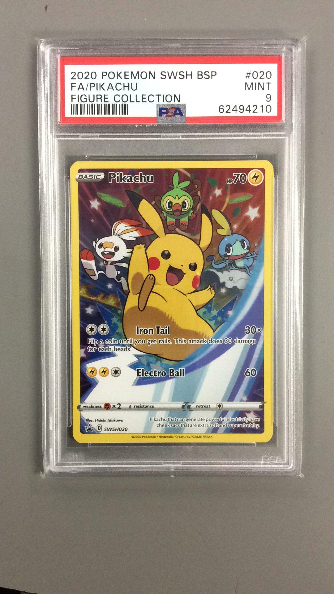 2020 Pokemon Swsh Black Star Promo 020 Fa/pikachu PSA 9 | GameStop