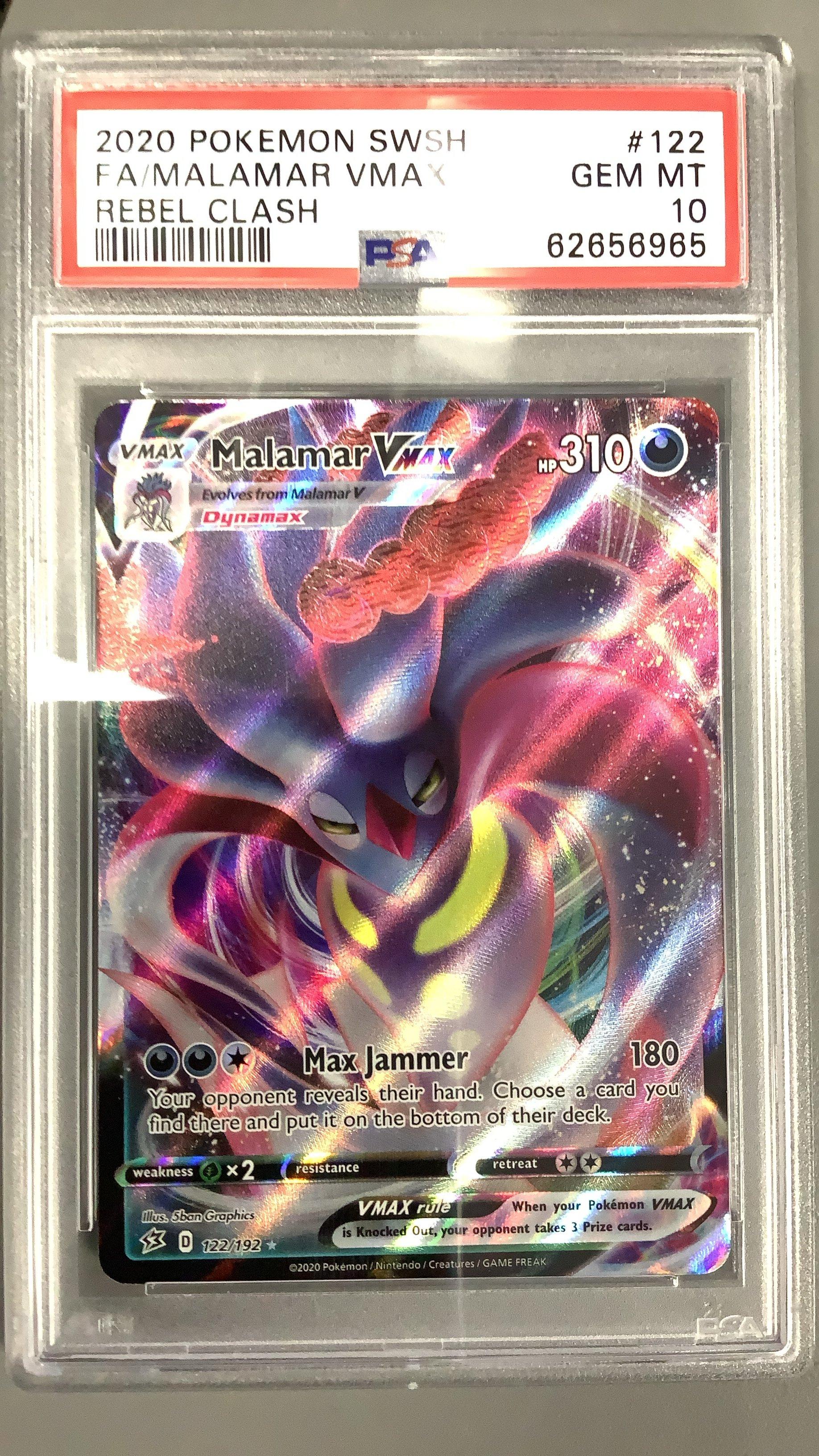 2020 Pokemon Sword & Shield Rebel Clash 122 Full Art/malamar Vmax PSA ...