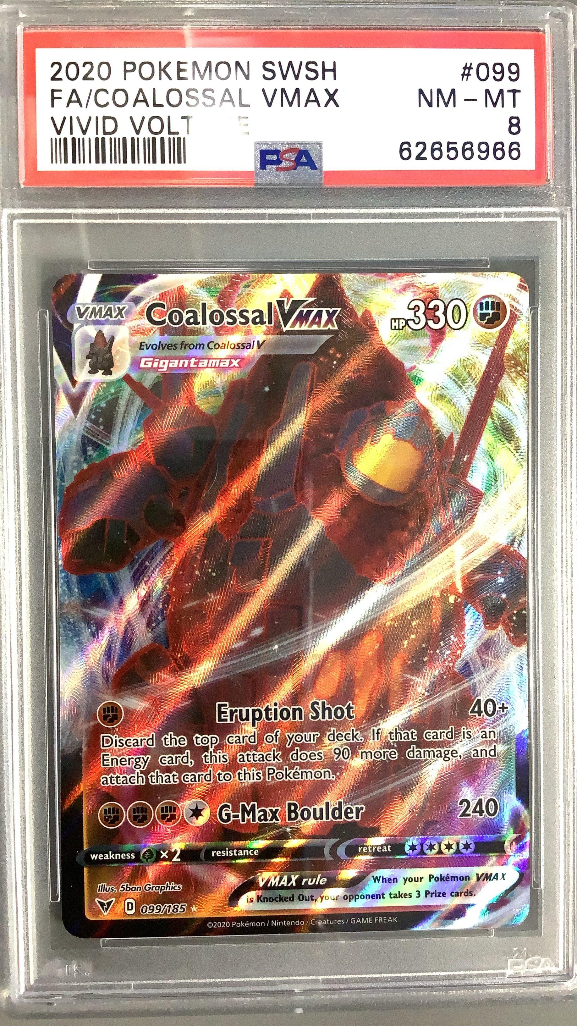 2020 Pokemon Sword & Shield Vivid Voltage 099 Full Art/coalossal Vmax ...