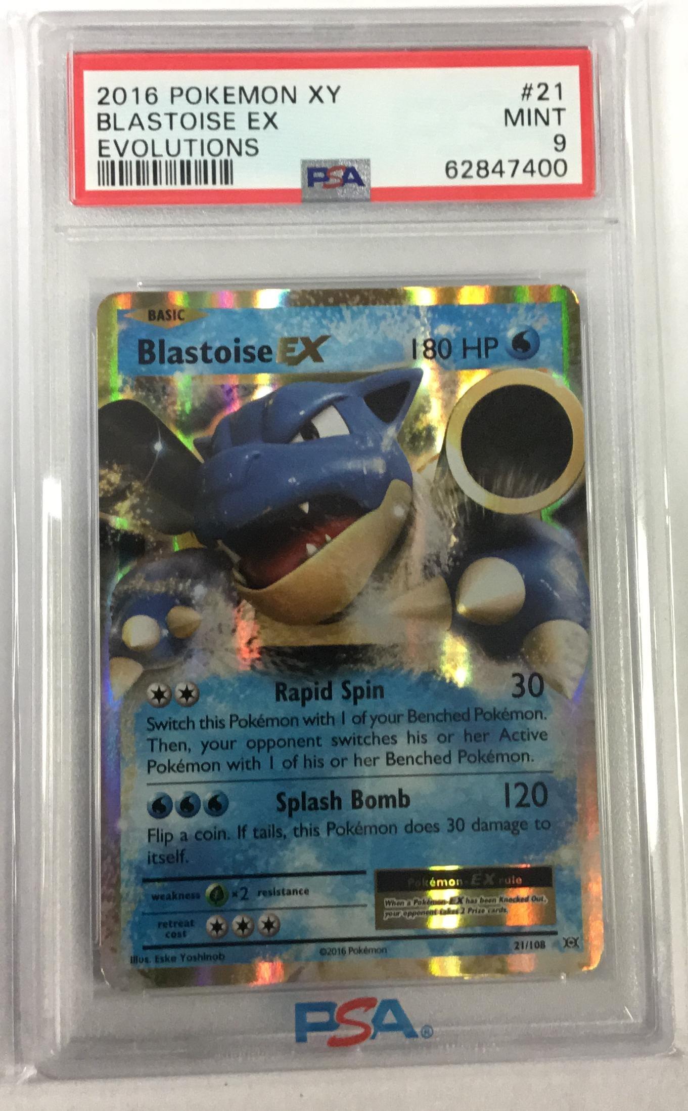 2016 Pokemon Xy Evolutions 21 Blastoise Ex PSA 9 | GameStop