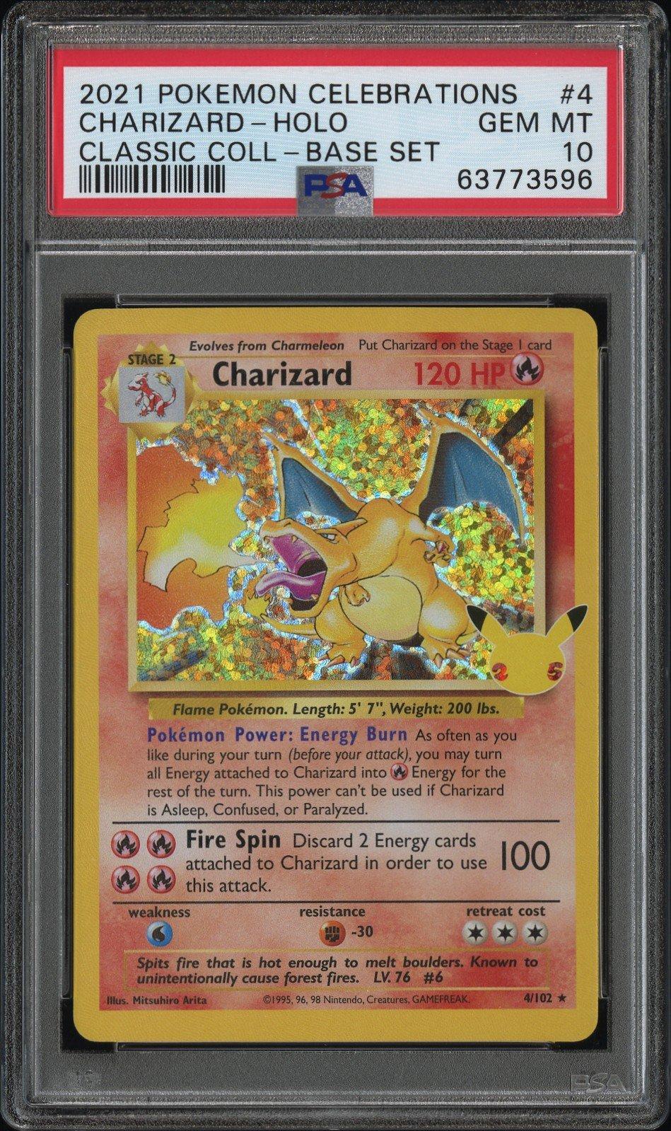 2021 Pokemon Celebrations Classic Collection 4 Charizard-holo PSA 10 | GameStop
