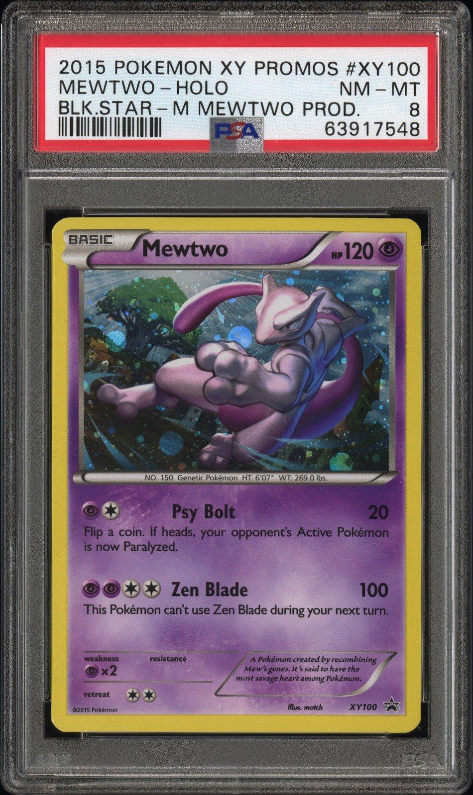 2015 Pokemon Xy Black Star Promos Xy100 Mewtwo-holo Mega Mewtwo ...