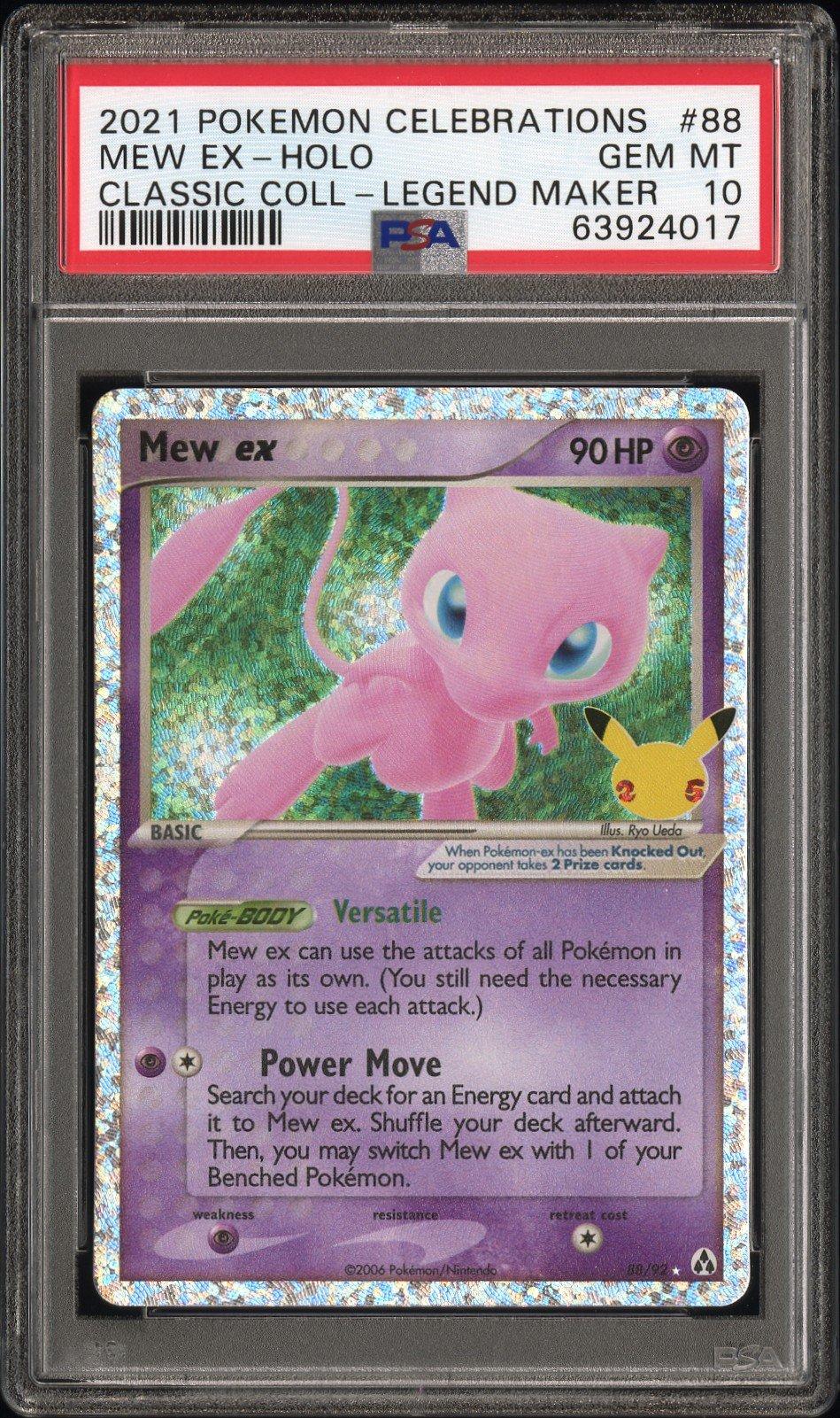2021 Pokemon Celebrations Classic Collection 88 Mew Ex-holo PSA 10 ...