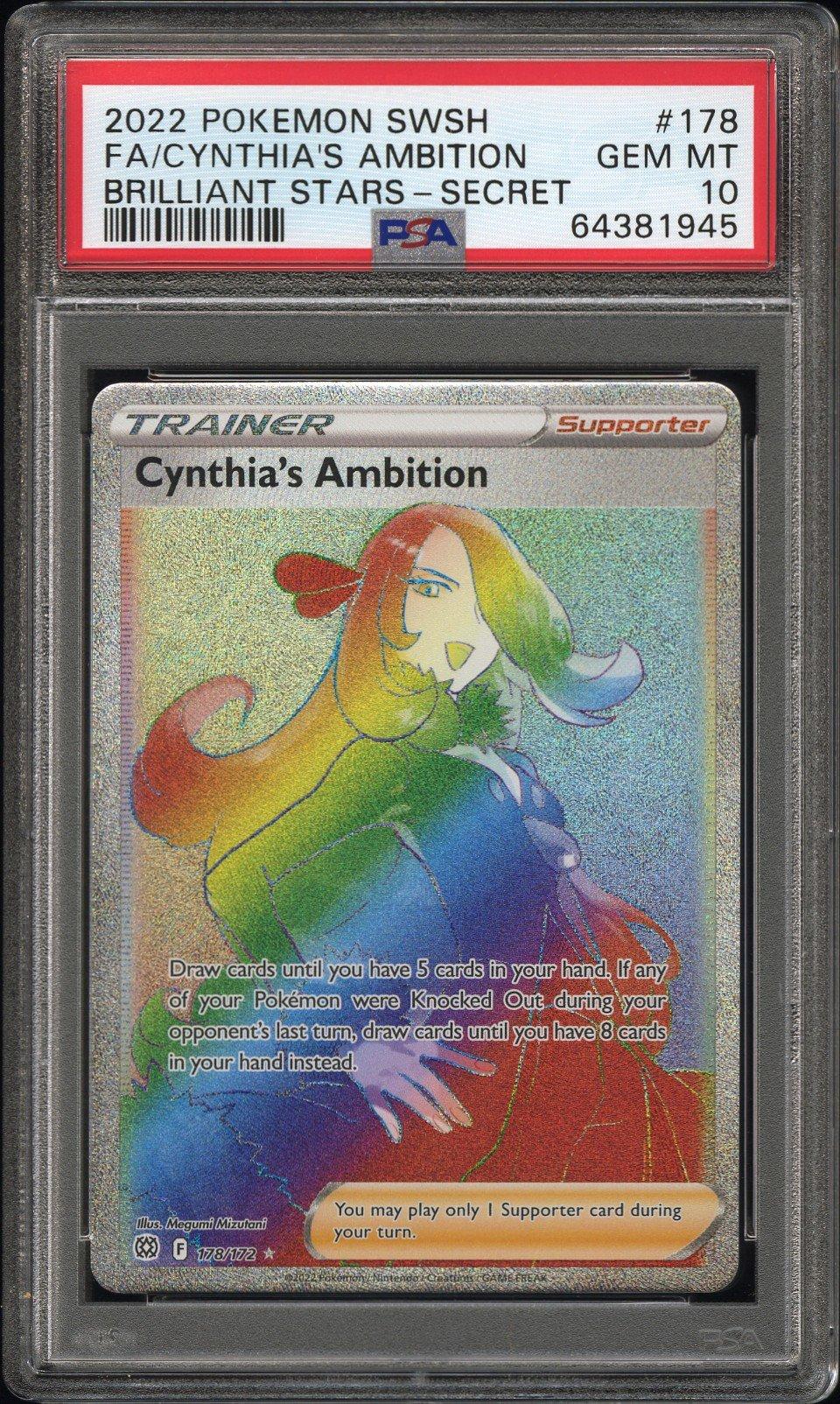 2022 Pokemon Sword & Shield Brilliant Stars 178 Full Art/cynthia's ...