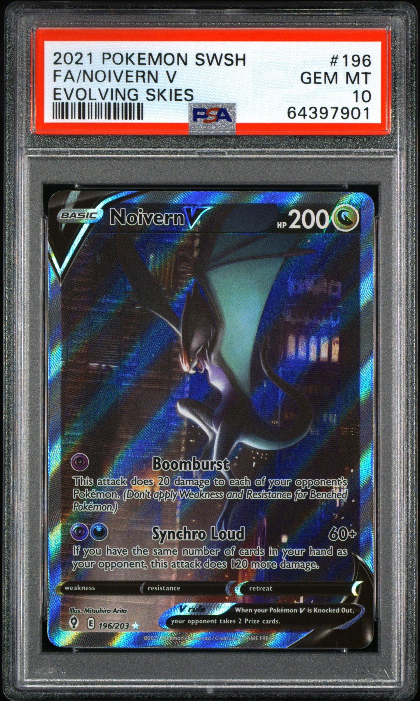 2021 Pokemon Sword & Shield Evolving Skies 196 Full Art/noivern V PSA ...