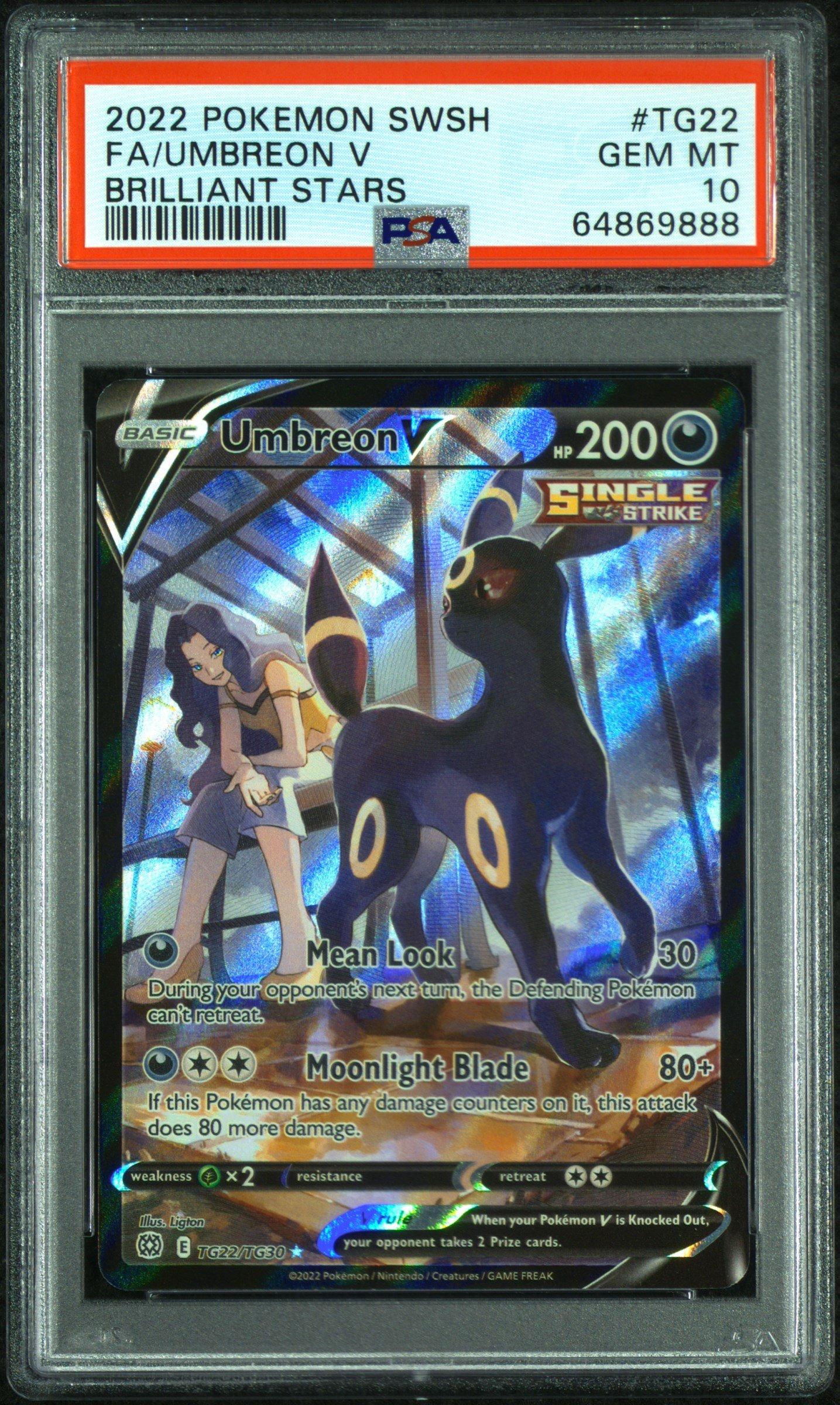 2022 Pokemon Sword & Shield Brilliant Stars Tg22 Fa/umbreon V PSA 10 | GameStop