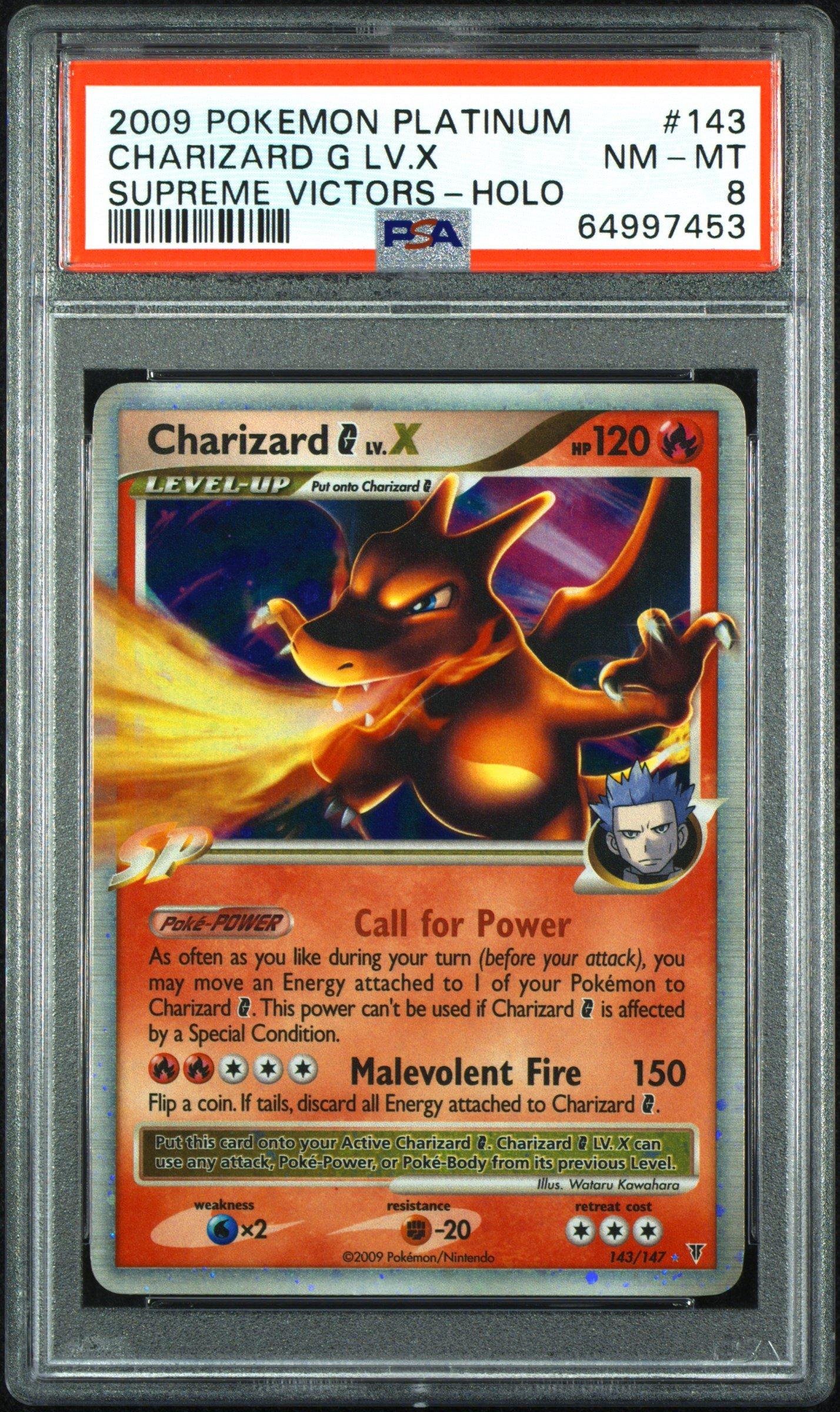 2009 Pokemon Platinum Supreme Victors 143 Charizard G Lv.x-holo PSA 8 | GameStop