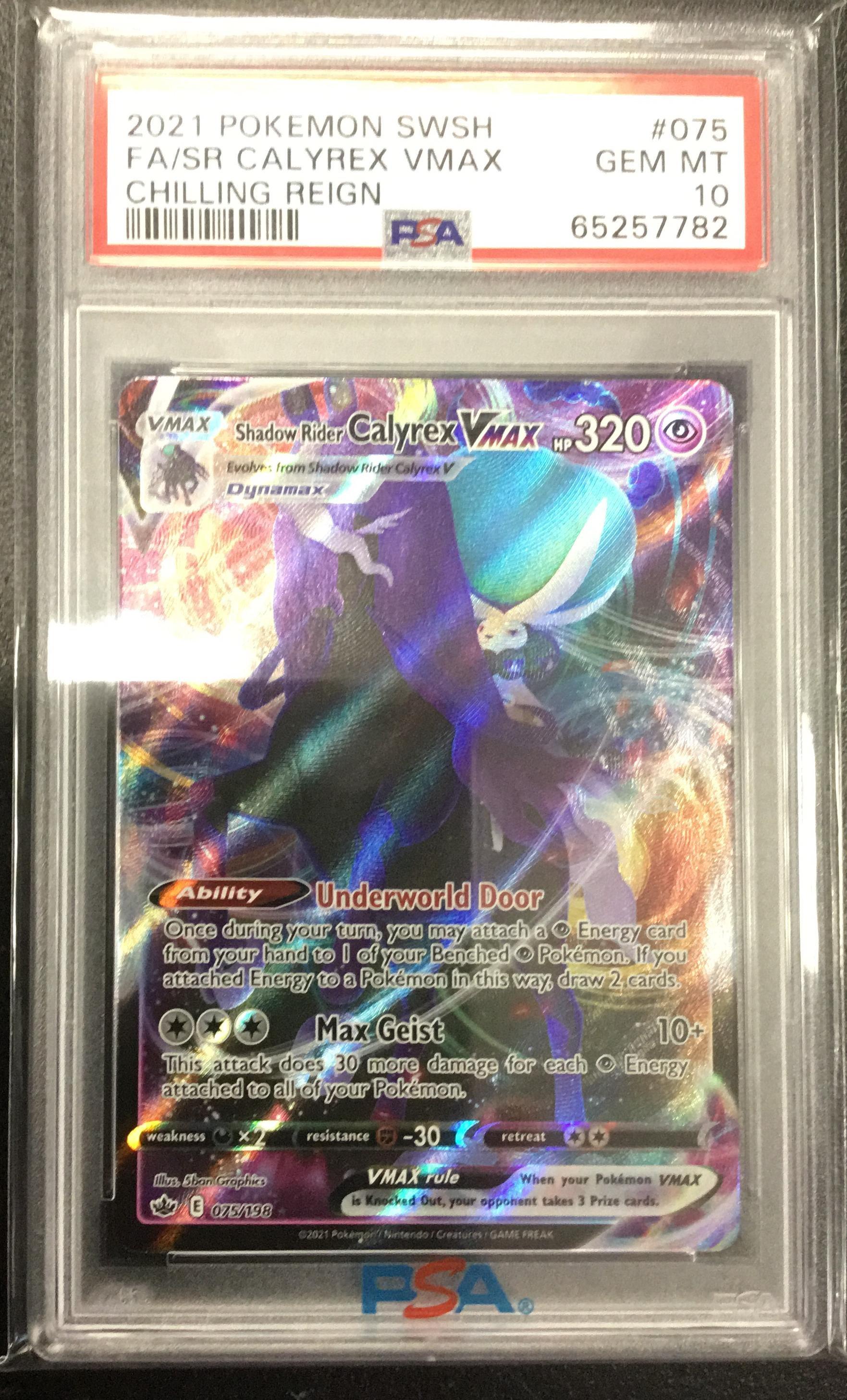 2021 Pokemon Sword & Shield Chilling Reign 075 Full Art/shadow Rider ...