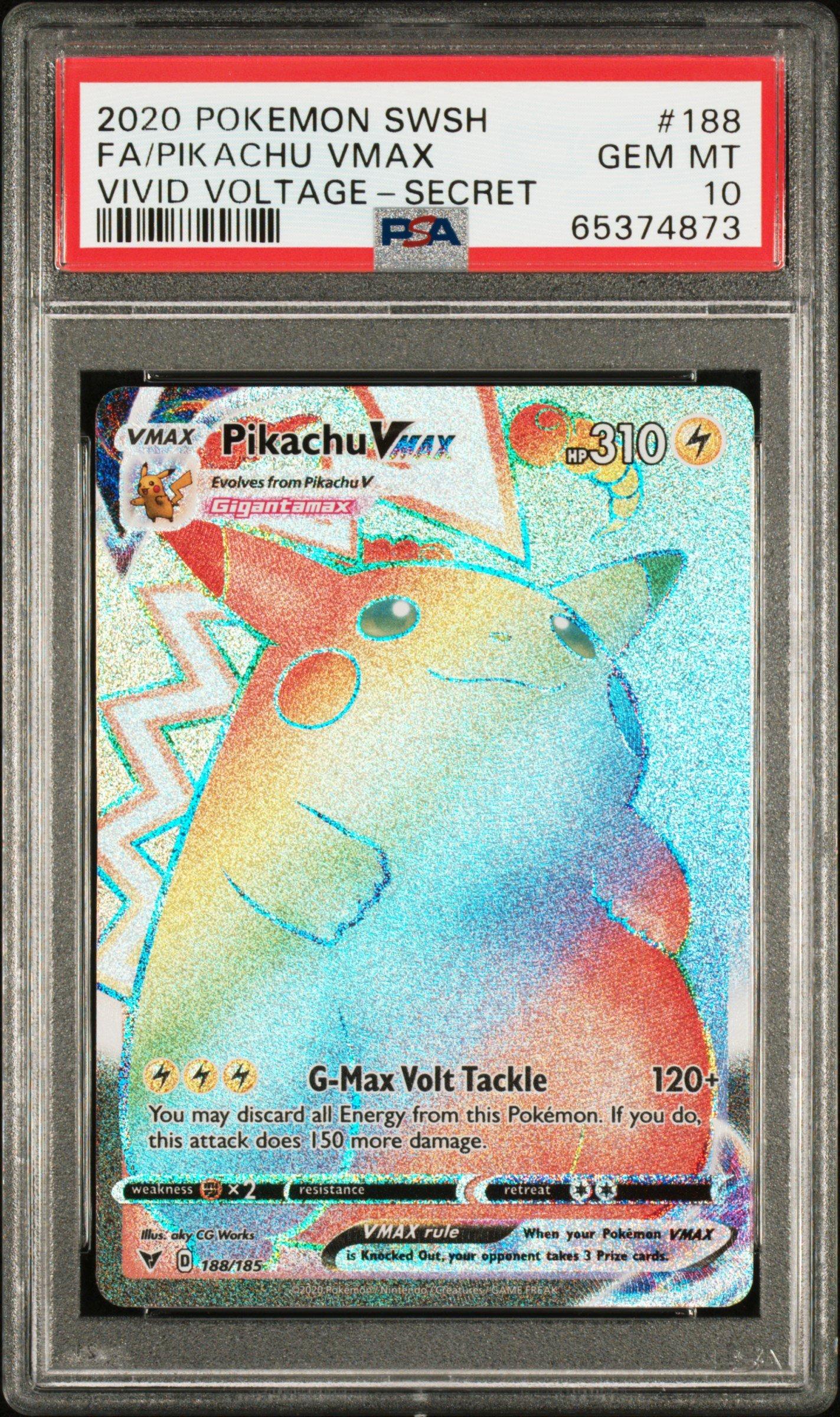 2020 Pokemon Sword & Shield Vivid Voltage 188 Full Art/pikachu Vmax ...