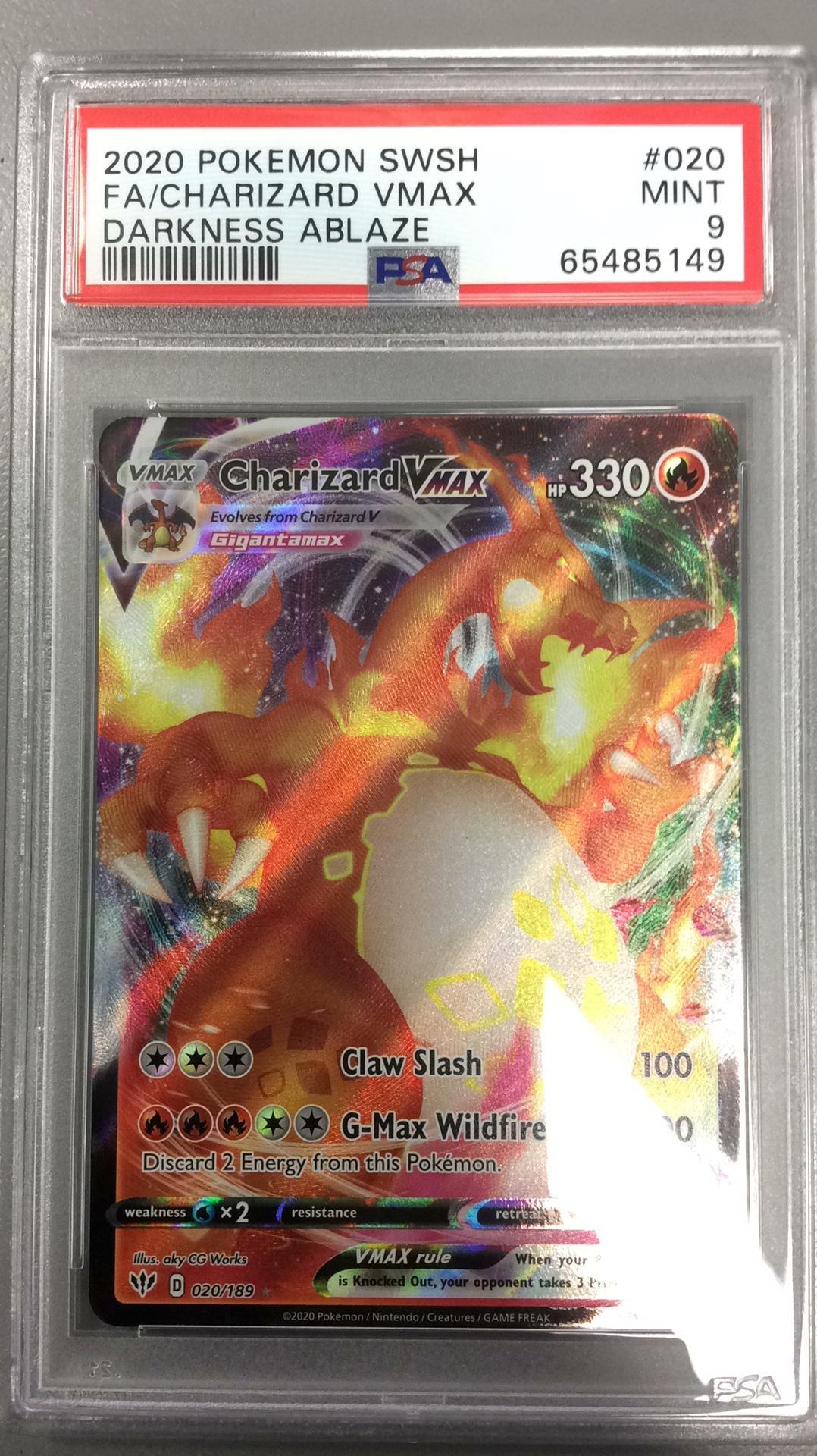 2020 Pokemon Sword & Shield Darkness Ablaze 020 Full Art/charizard Vmax ...