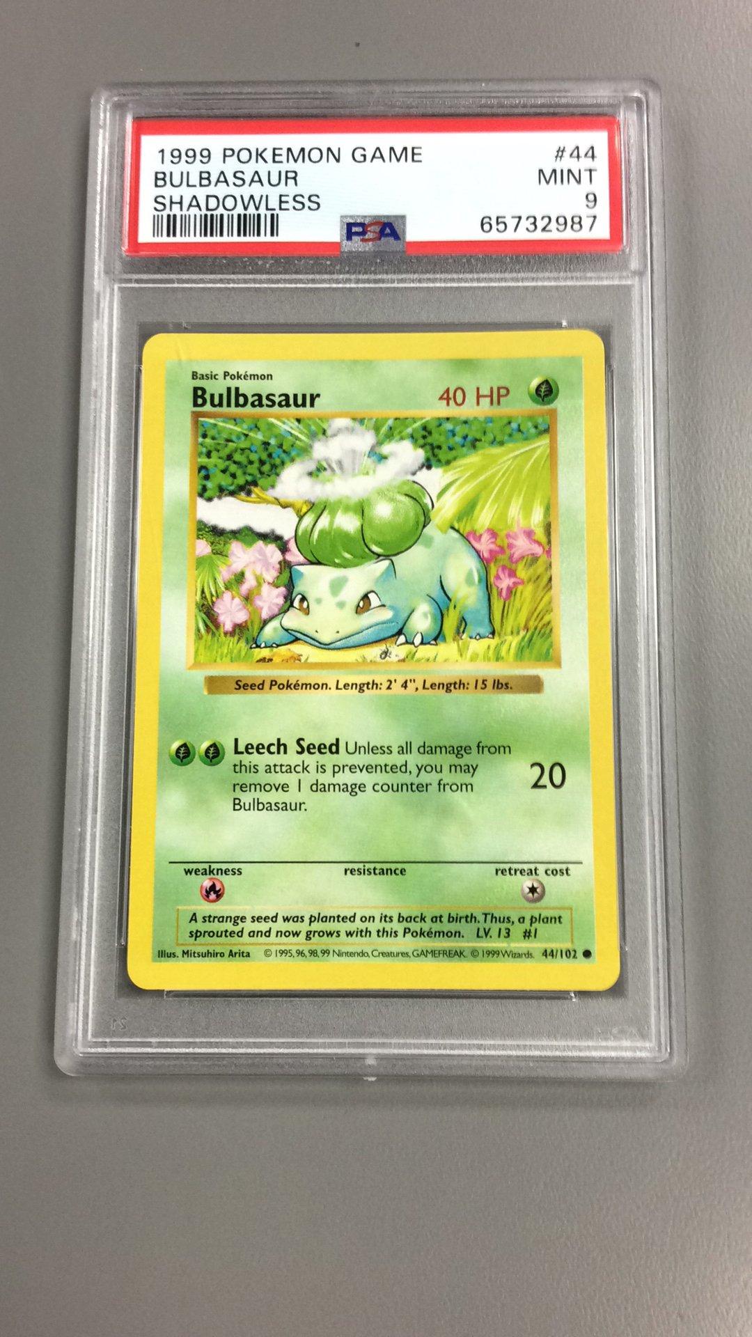 1999 Pokemon Game 44 Bulbasaur Shadowless PSA 9 | GameStop