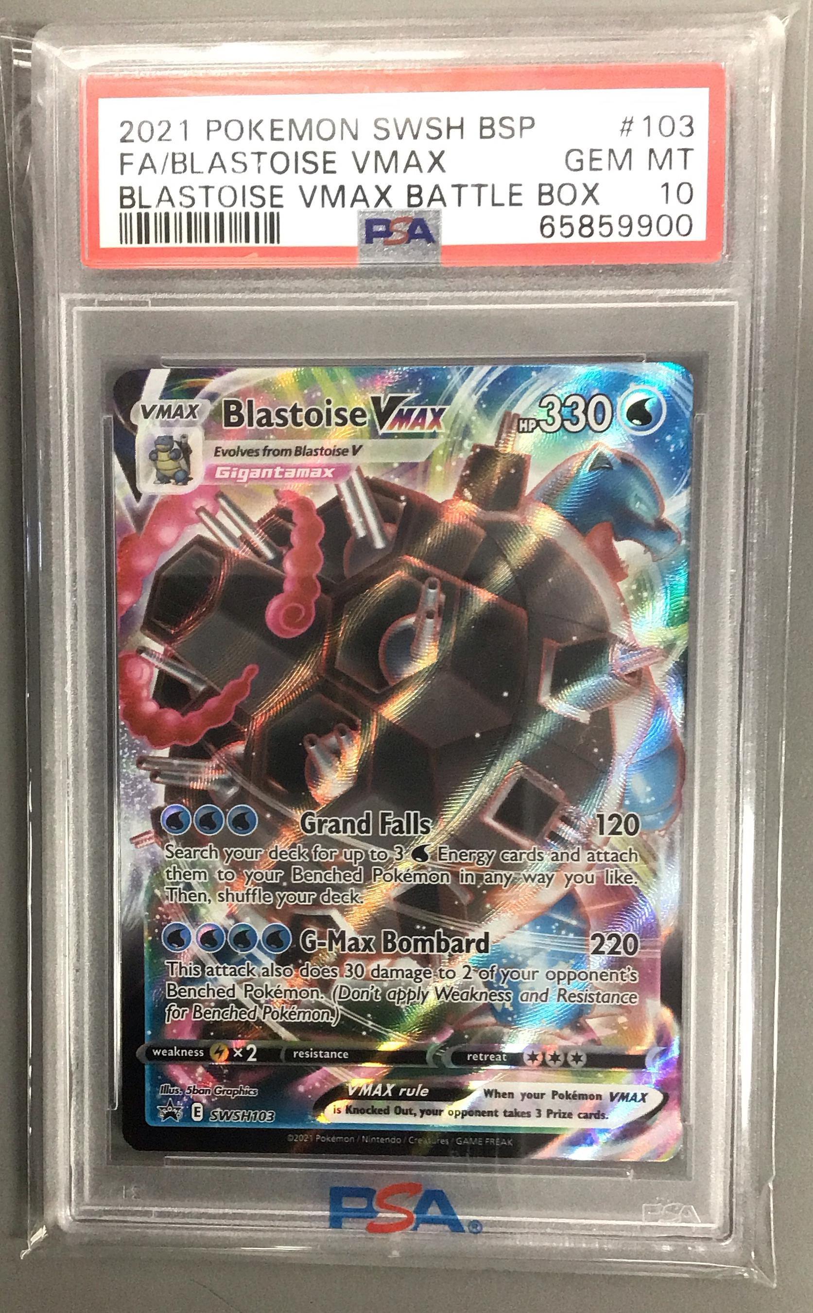 2021 Pokemon Swsh Black Star Promo 103 Full Art/blastoise Vmax Blastoise Vmax Battle Box PSA 10 ...