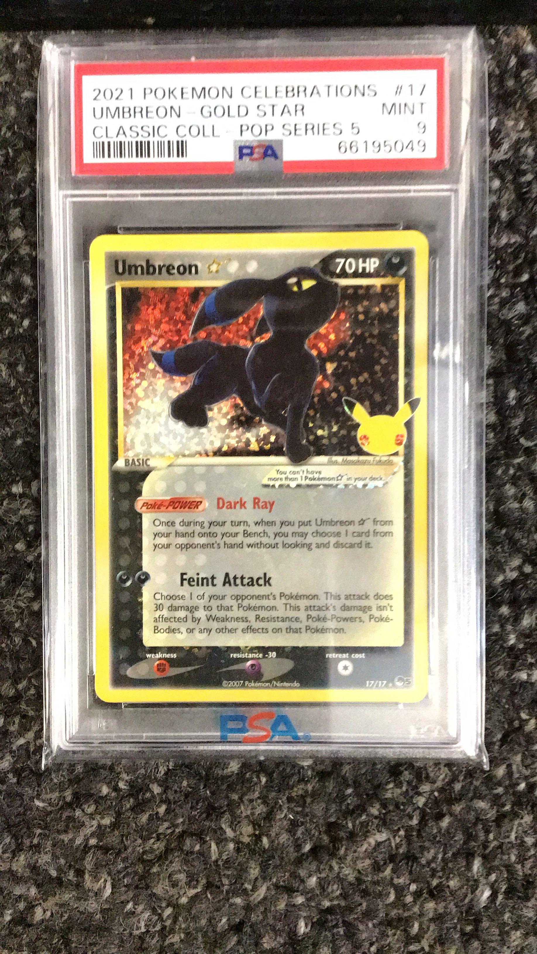 2021 Pokemon Celebrations Classic Collection 17 Umbreon-gold Star PSA 9 | GameStop