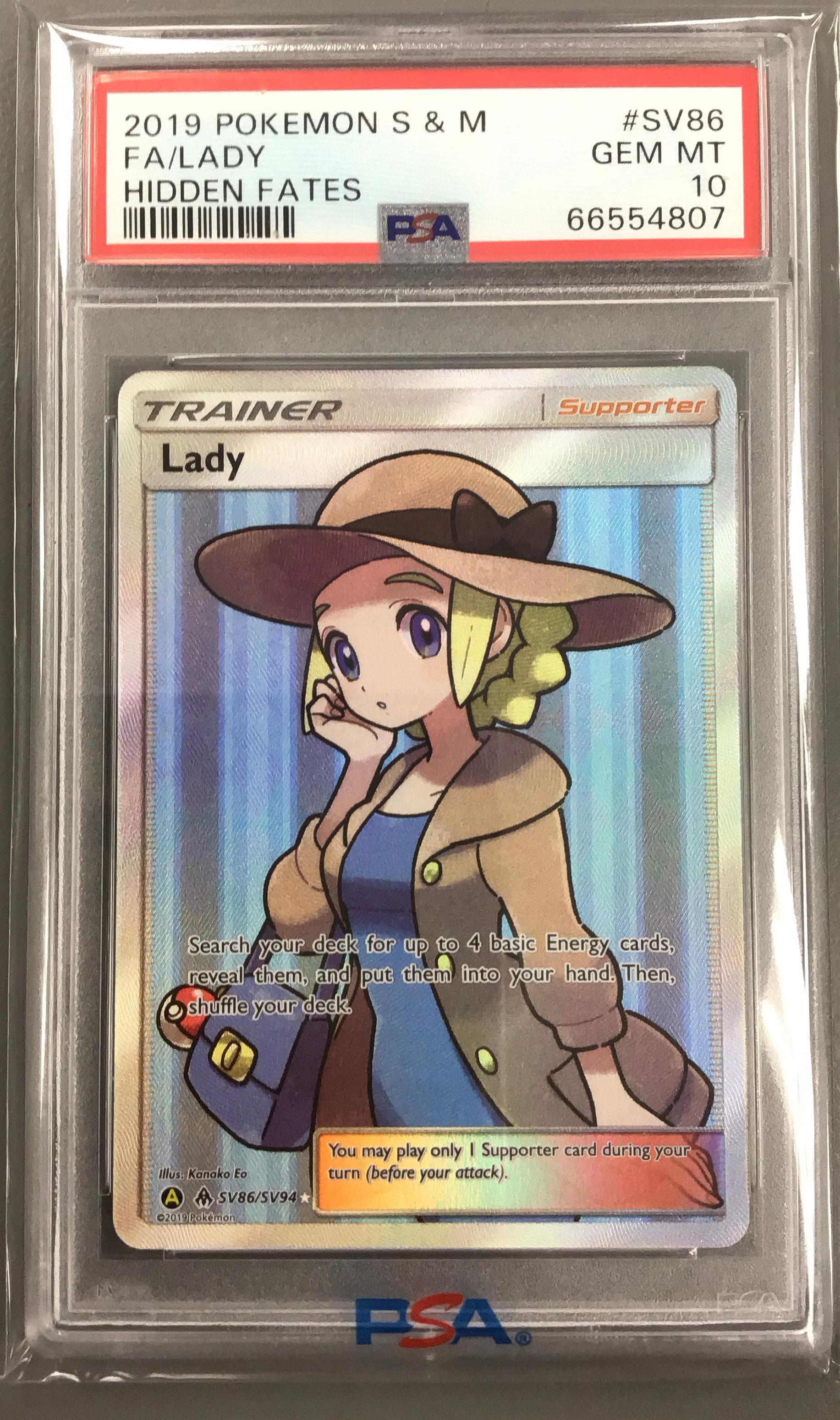 2019 Pokemon Sun & Moon Hidden Fates Sv86 Full Art/lady PSA 10 | GameStop