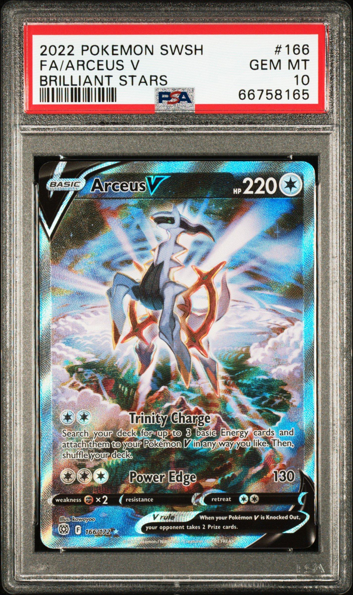 2022 Pokemon Sword & Shield Brilliant Stars 166 Fa/arceus V PSA 10 ...