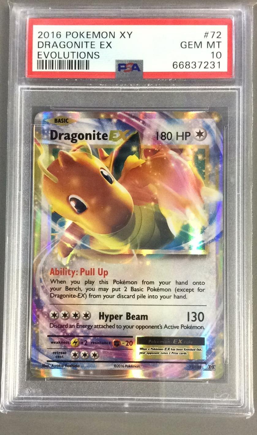 2016 Pokemon Xy Evolutions 72 Dragonite Ex PSA 10 | GameStop