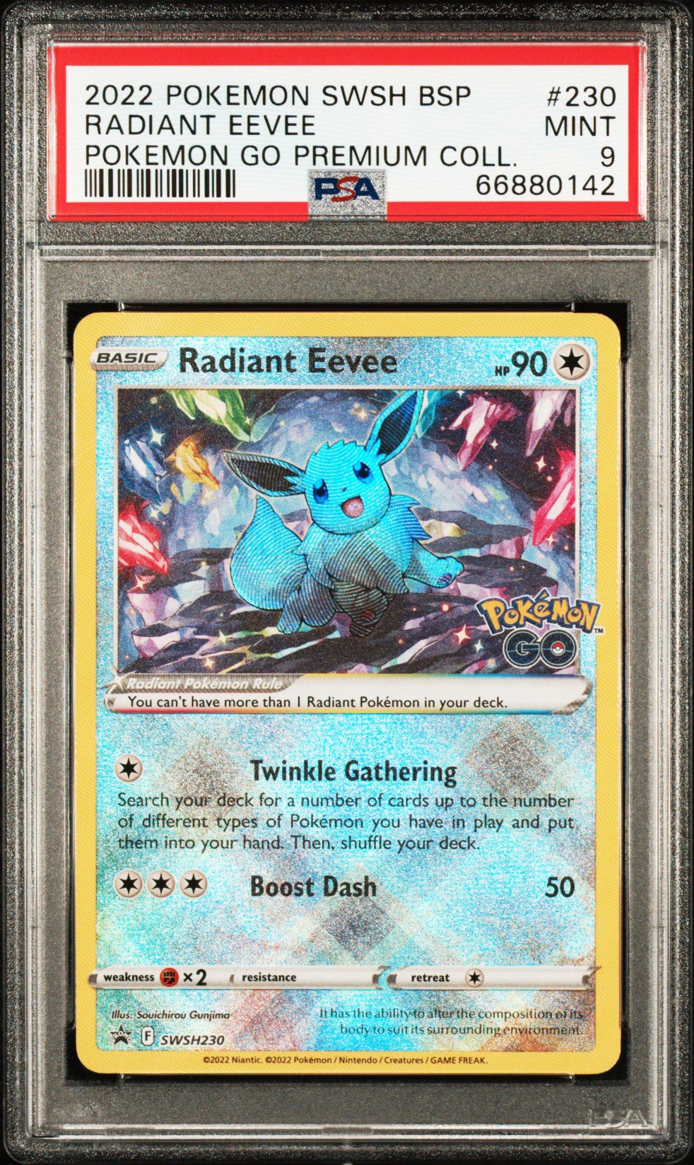 2022 Pokemon Swsh Black Star Promo 230 Radiant Eevee Pokemon Go Premium ...