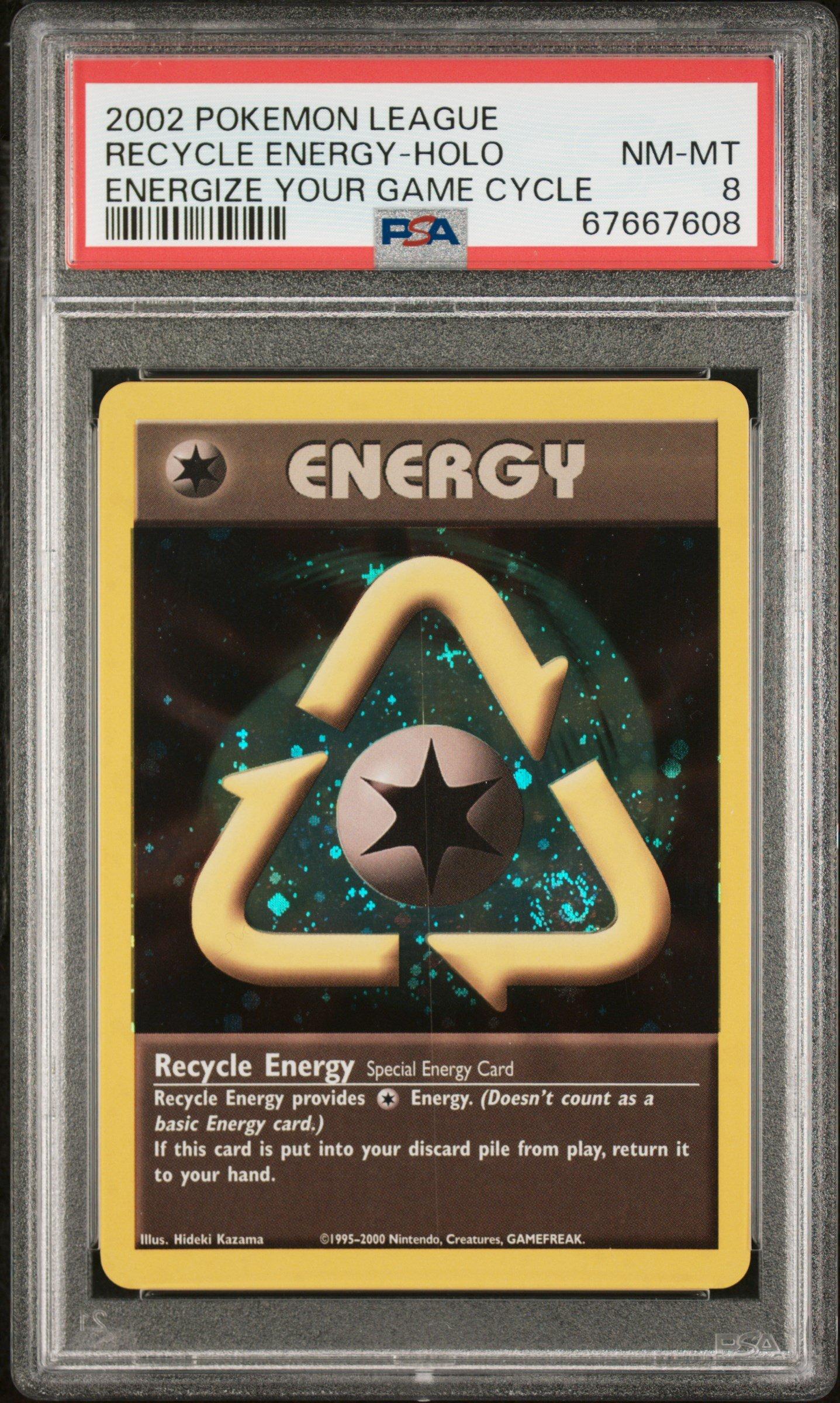 2002 Pokemon League Energize Your Game Cycle Recycle Energy-holo PSA 8 ...