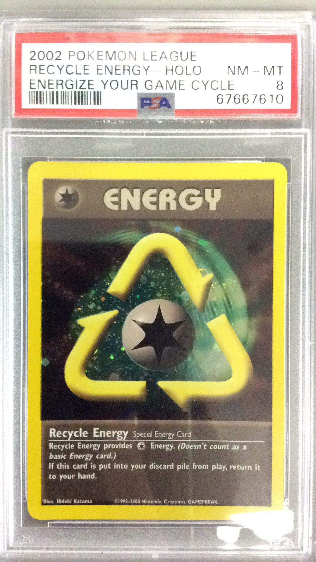 2002 Pokemon League Energize Your Game Cycle Recycle Energy-holo PSA 8 ...