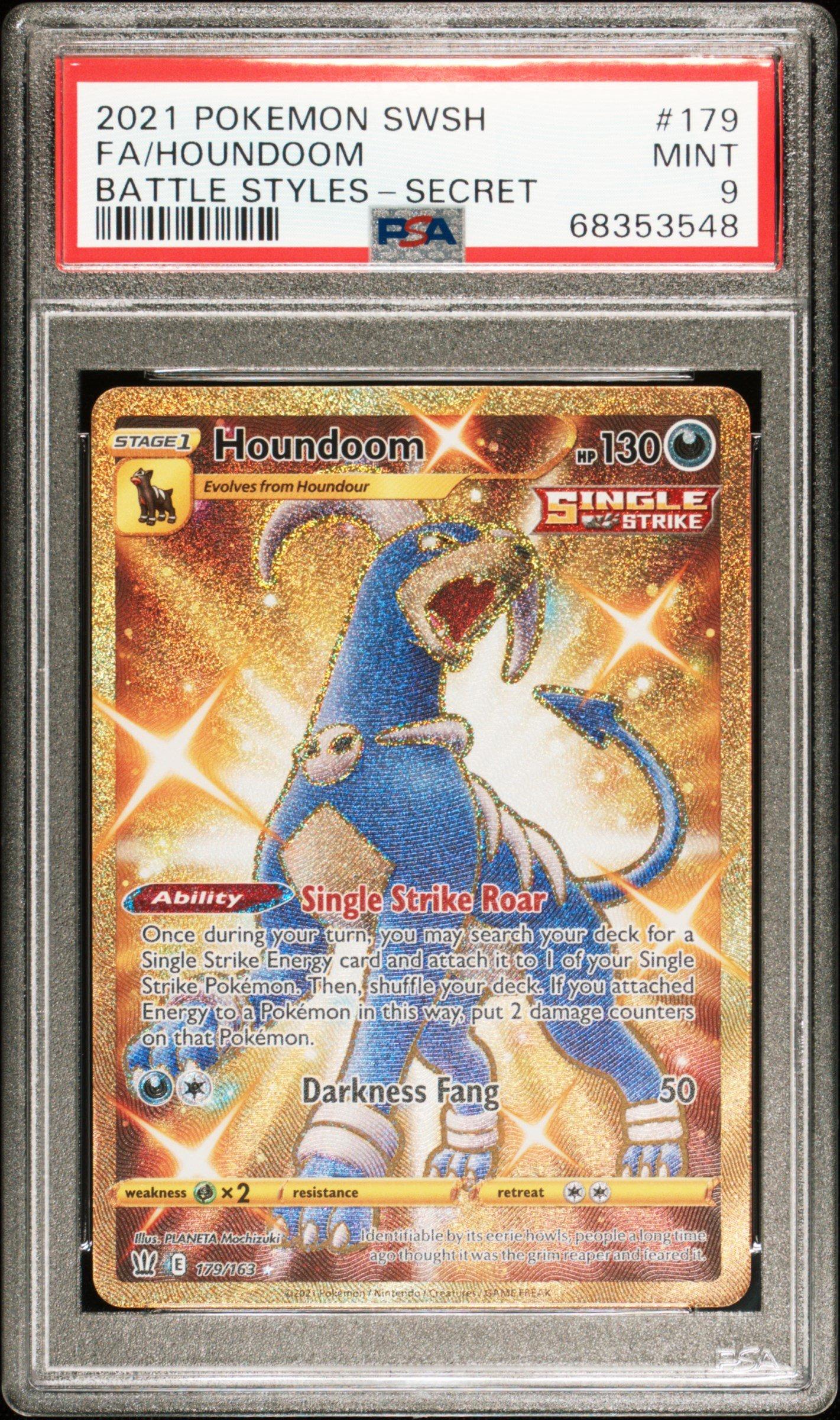 2021 Pokemon Sword & Shield Battle Styles 179 Full Art/houndoom Secret ...