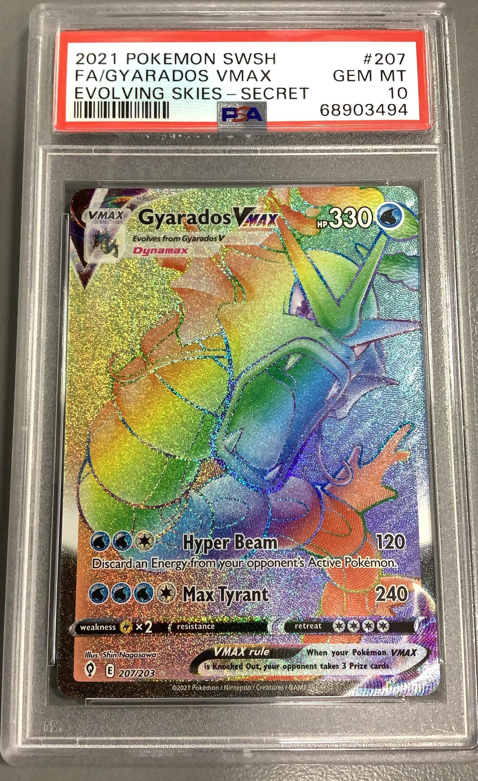 2021 Pokemon Sword & Shield Evolving Skies 207 Full Art/gyarados Vmax ...