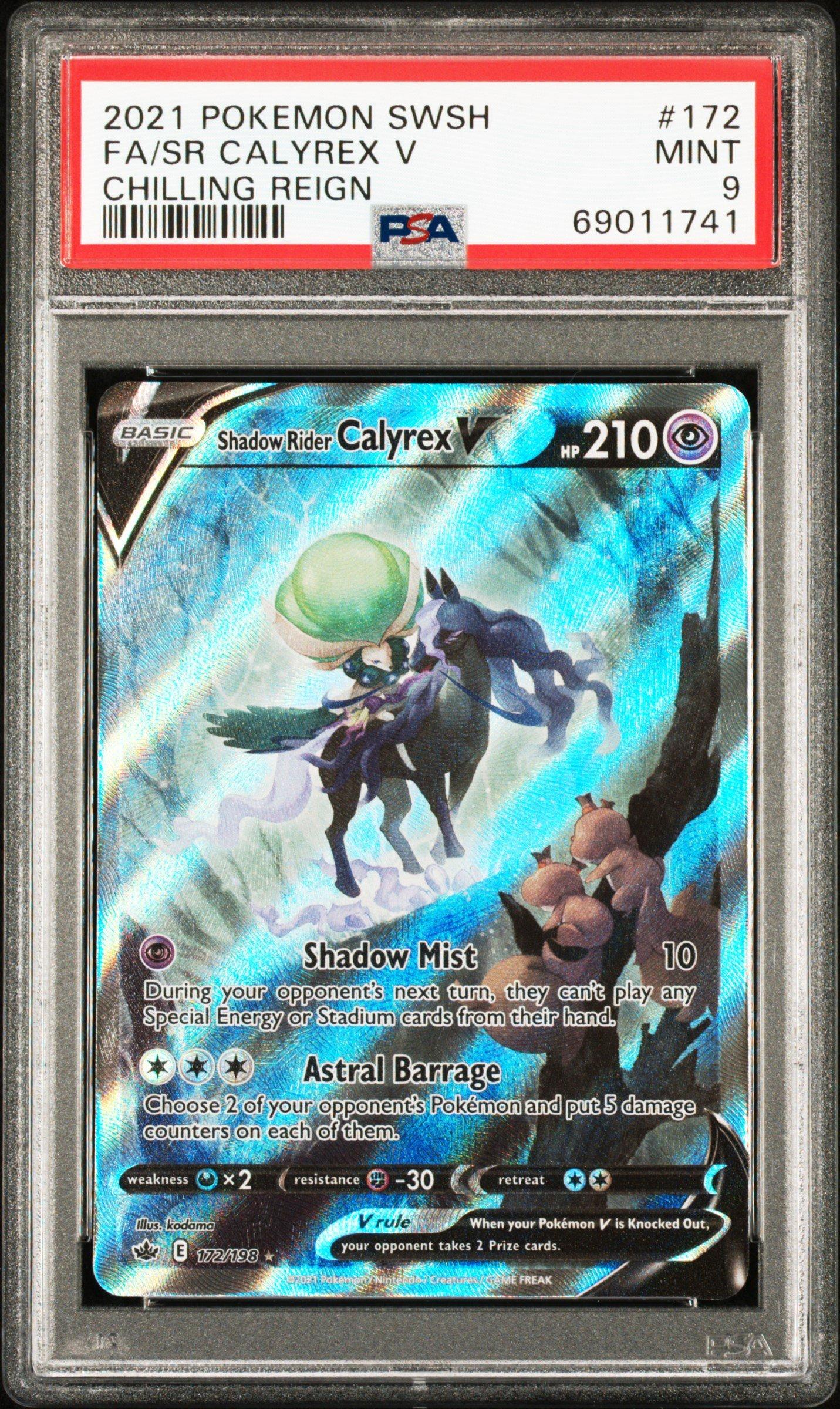 2021 Pokemon Sword & Shield Chilling Reign 172 Full Art/shadow Rider ...