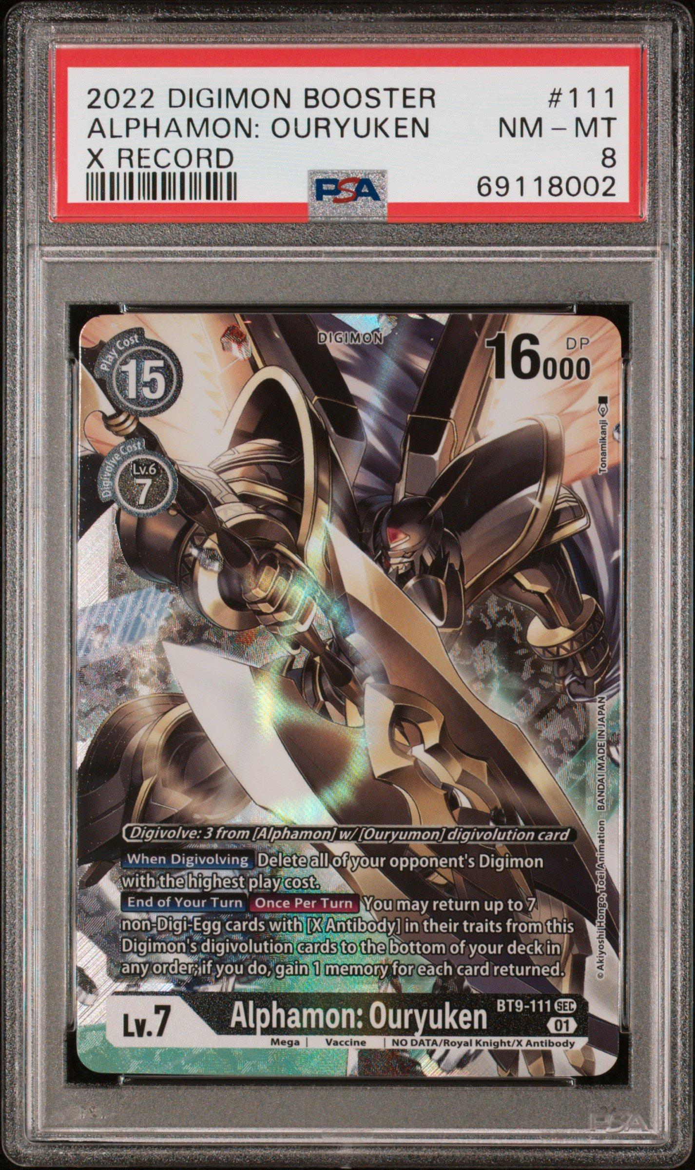 2022 Digimon Booster X Record 111 Alphamon: Ouryuken PSA 8 | GameStop