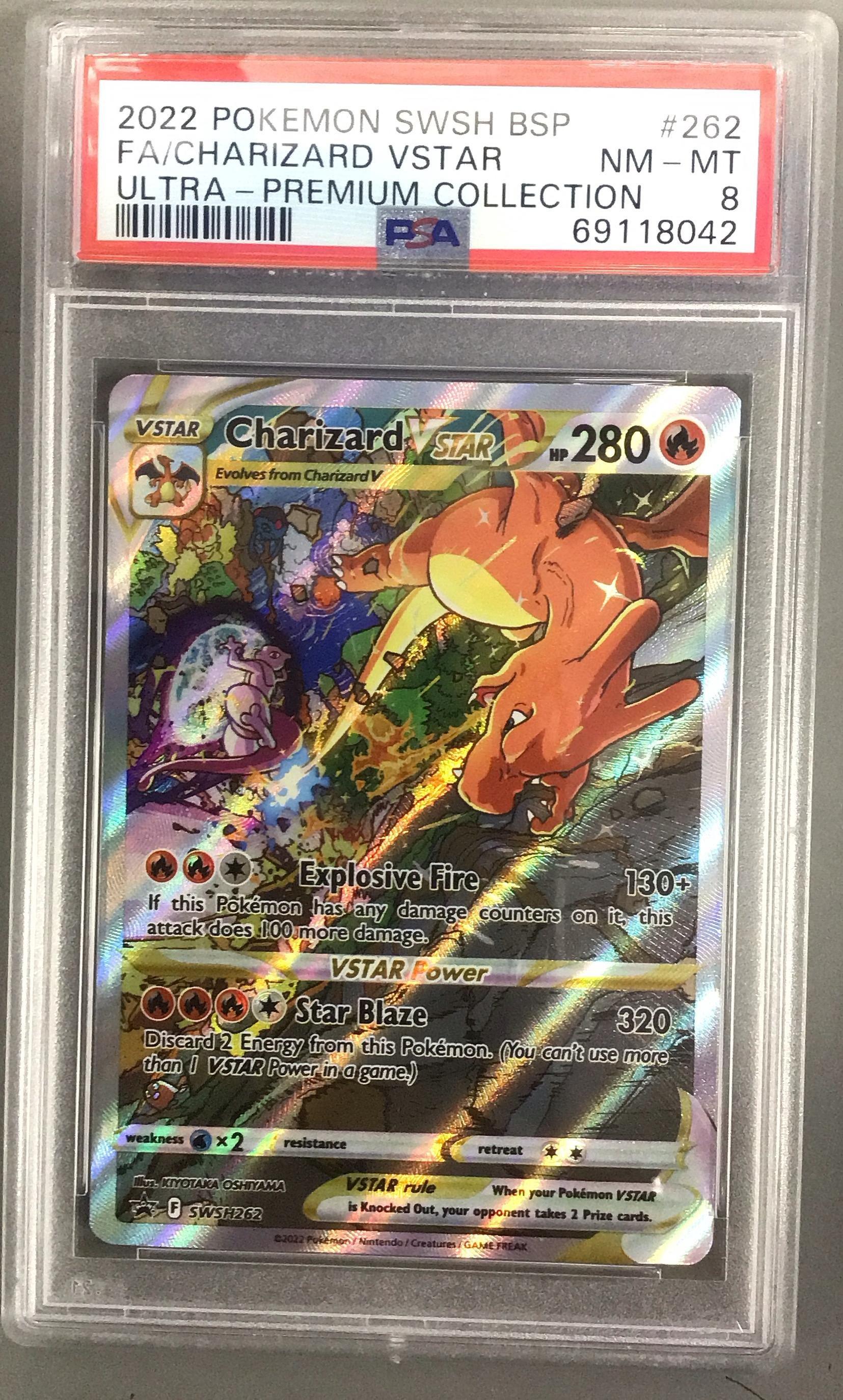 2022 Pokemon Swsh Black Star Promo 262 Full Art/charizard Vstar Sword & Shield Ultra-premium ...