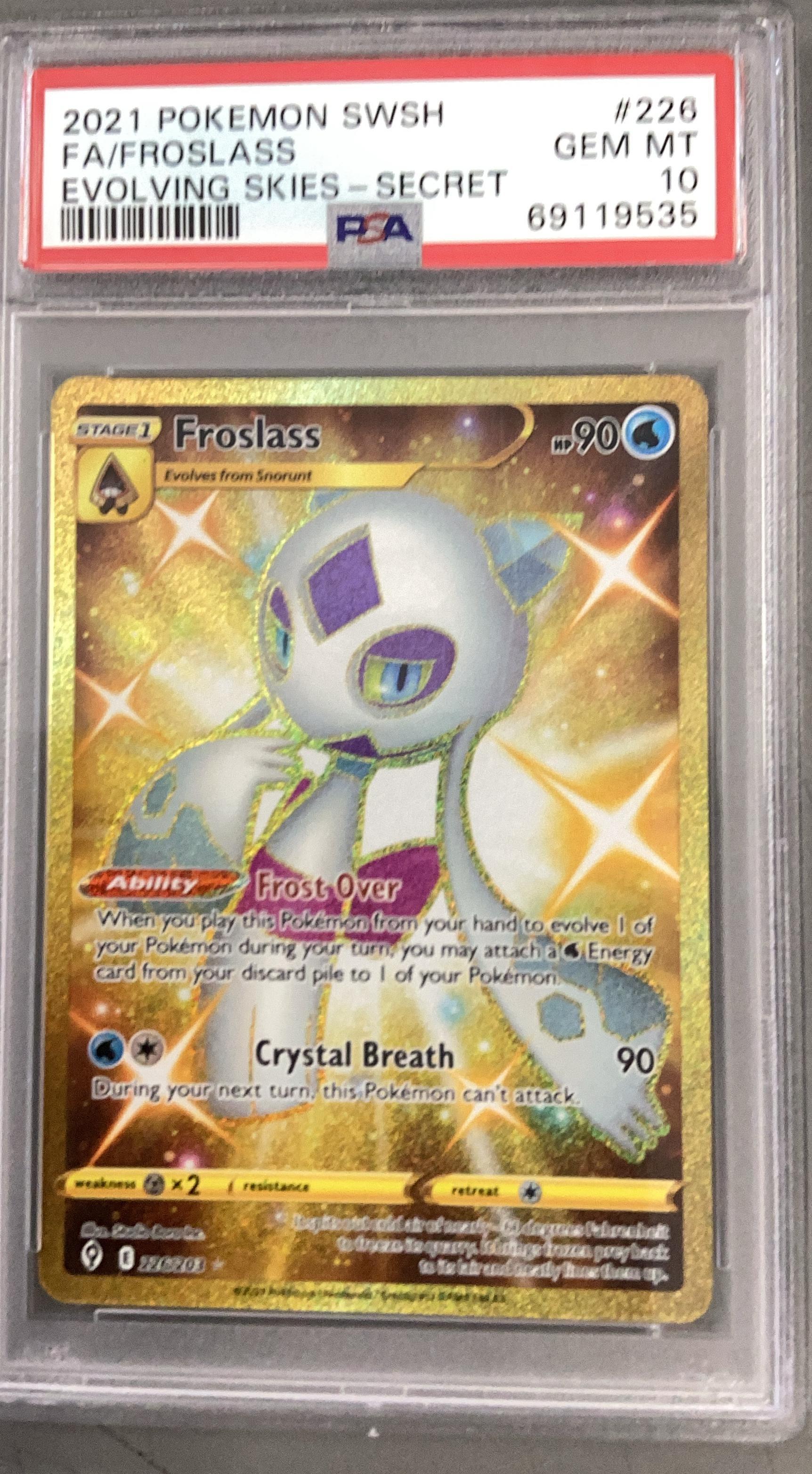 2021 Pokemon Sword & Shield Evolving Skies 226 Full Art/froslass Secret ...