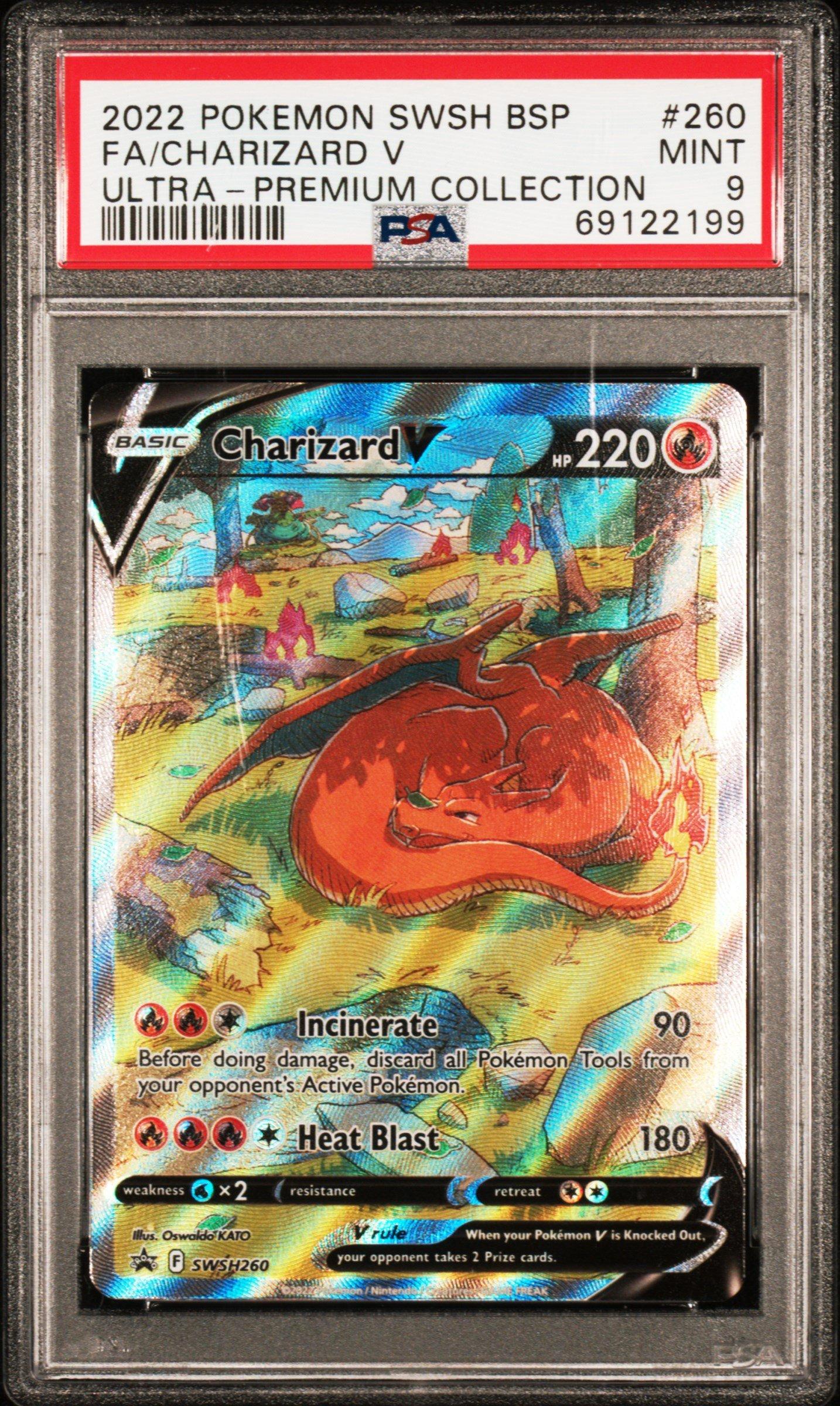 2022 Pokemon Swsh Black Star Promo 260 Full Art/charizard V Sword ...