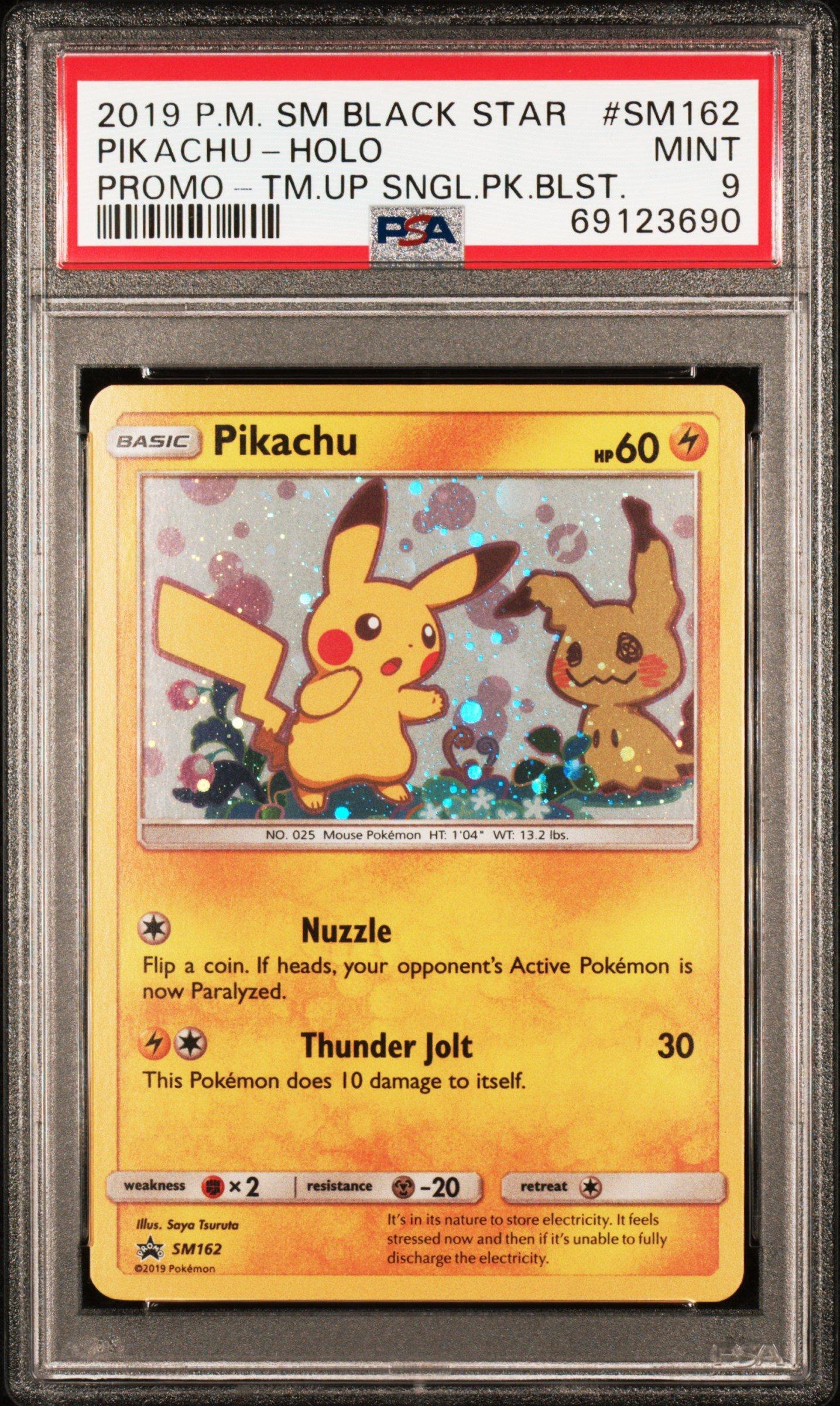 2019 Pokemon Sm Black Star Promo Sm162 Pikachu-holo Team Up Single Pack ...