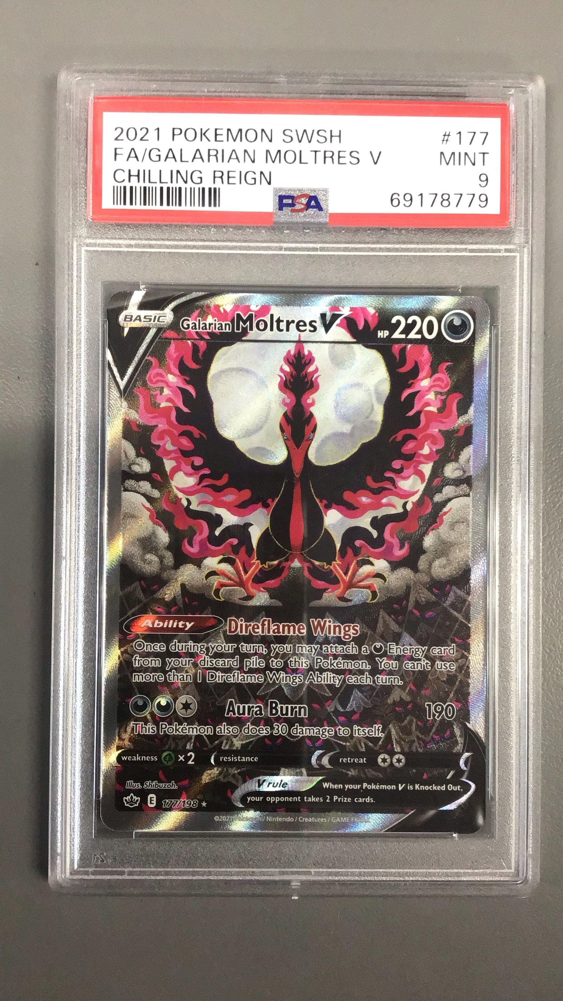 2021 Pokemon Sword & Shield Chilling Reign 177 Fa/galarian Moltres V PSA 9 | GameStop