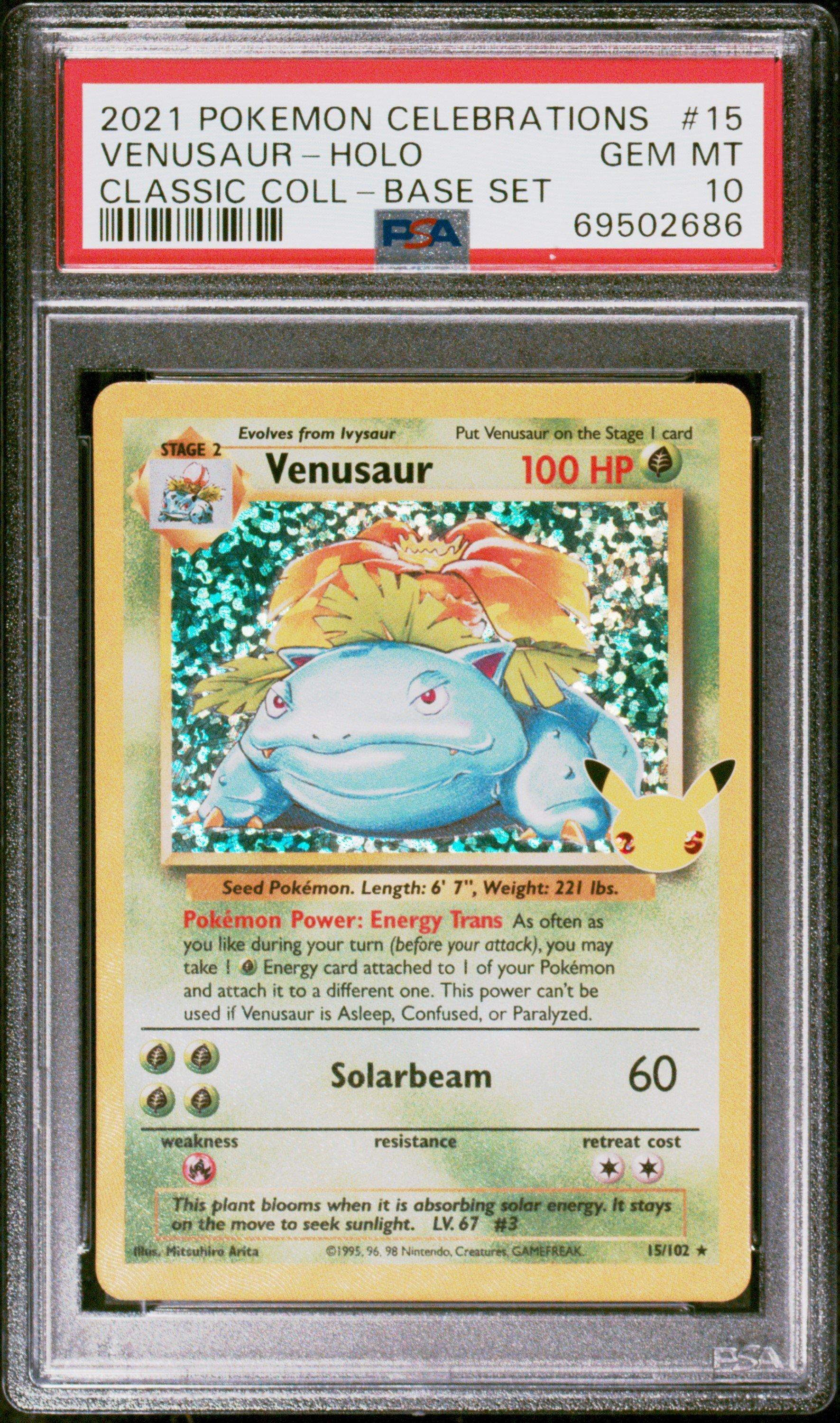 2021 Pokemon Celebrations Classic Collection 15 Venusaur-holo PSA 10 ...