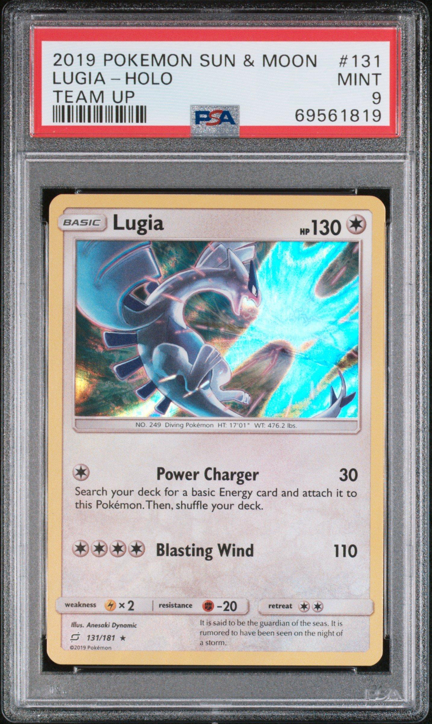 2019 Pokemon Sun & Moon Team Up 131 Lugia-holo PSA 9 | GameStop