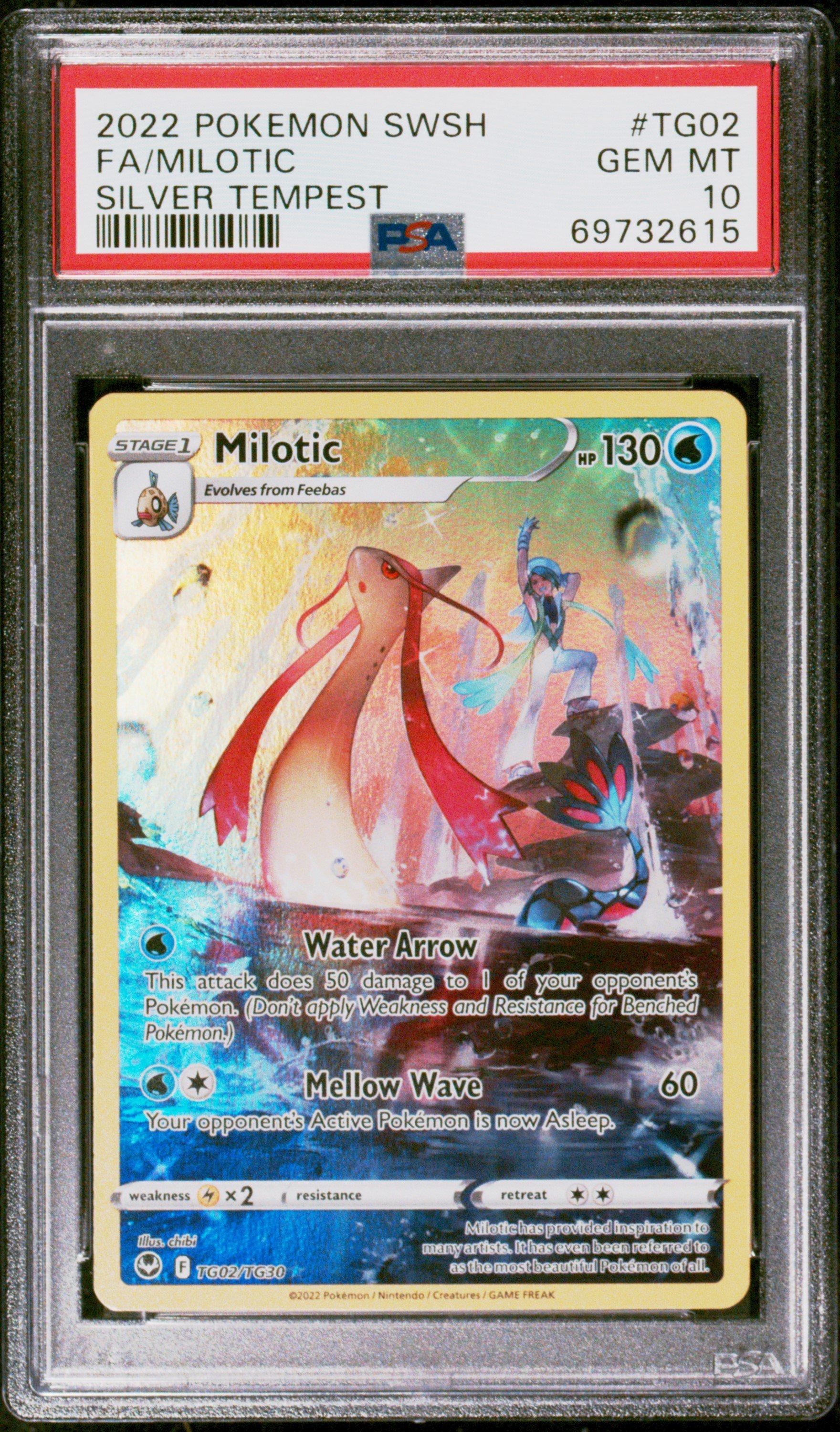 2022 Pokemon Sword & Shield Silver Tempest Tg02 Full Art/milotic PSA 10 ...
