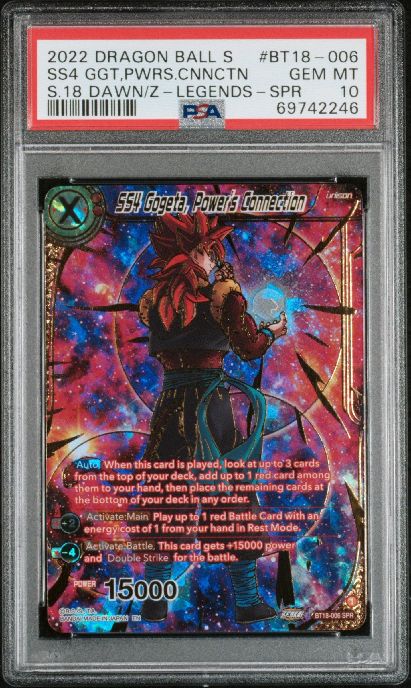2022 Dragon Ball Super Card Game Series 18 Dawn Of The Z-legends Bt18-006 Ss4 Gogeta, Power's ...