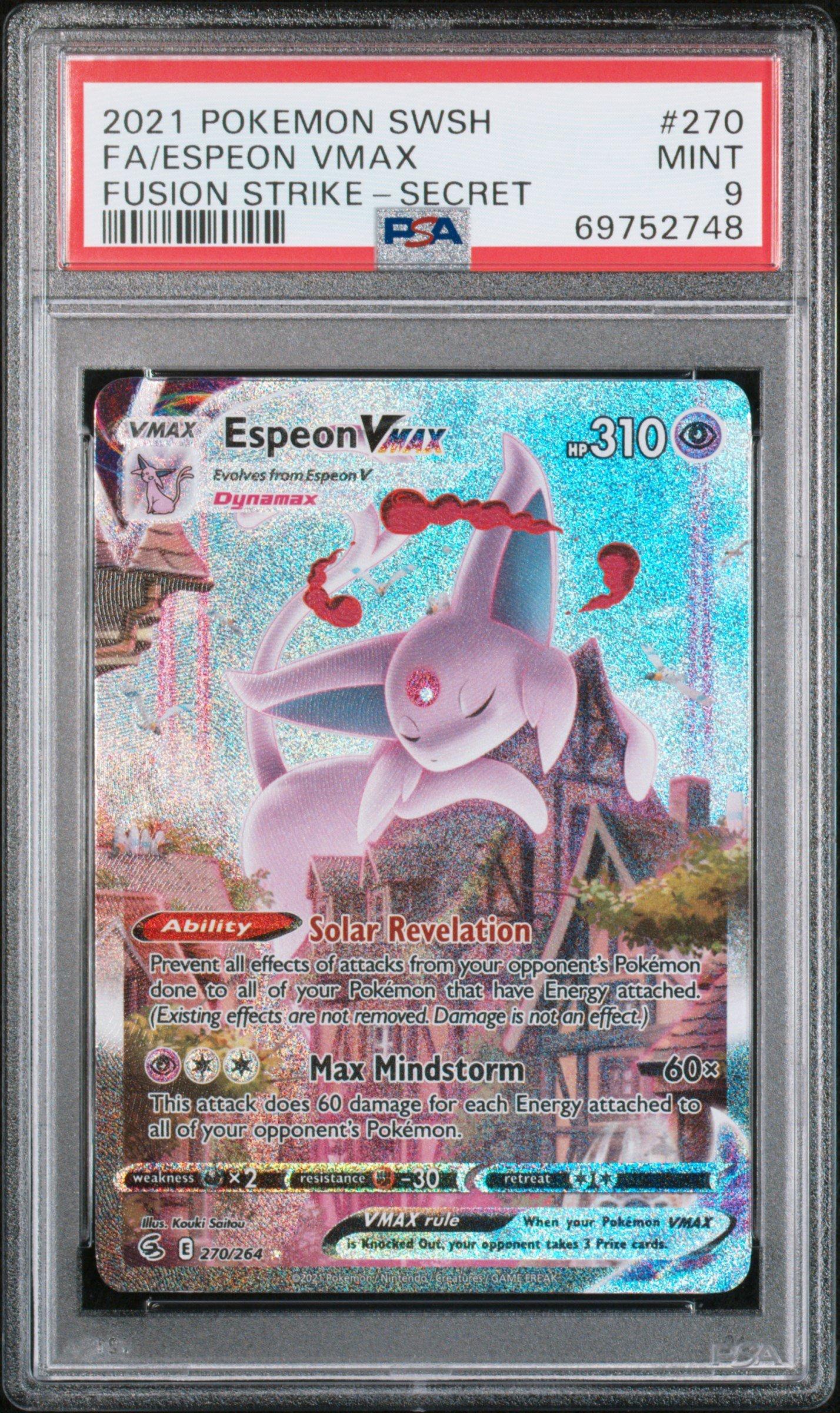 2021 Pokemon Sword & Shield Fusion Strike 270 Full Art/espeon Vmax Secret PSA 9 | GameStop