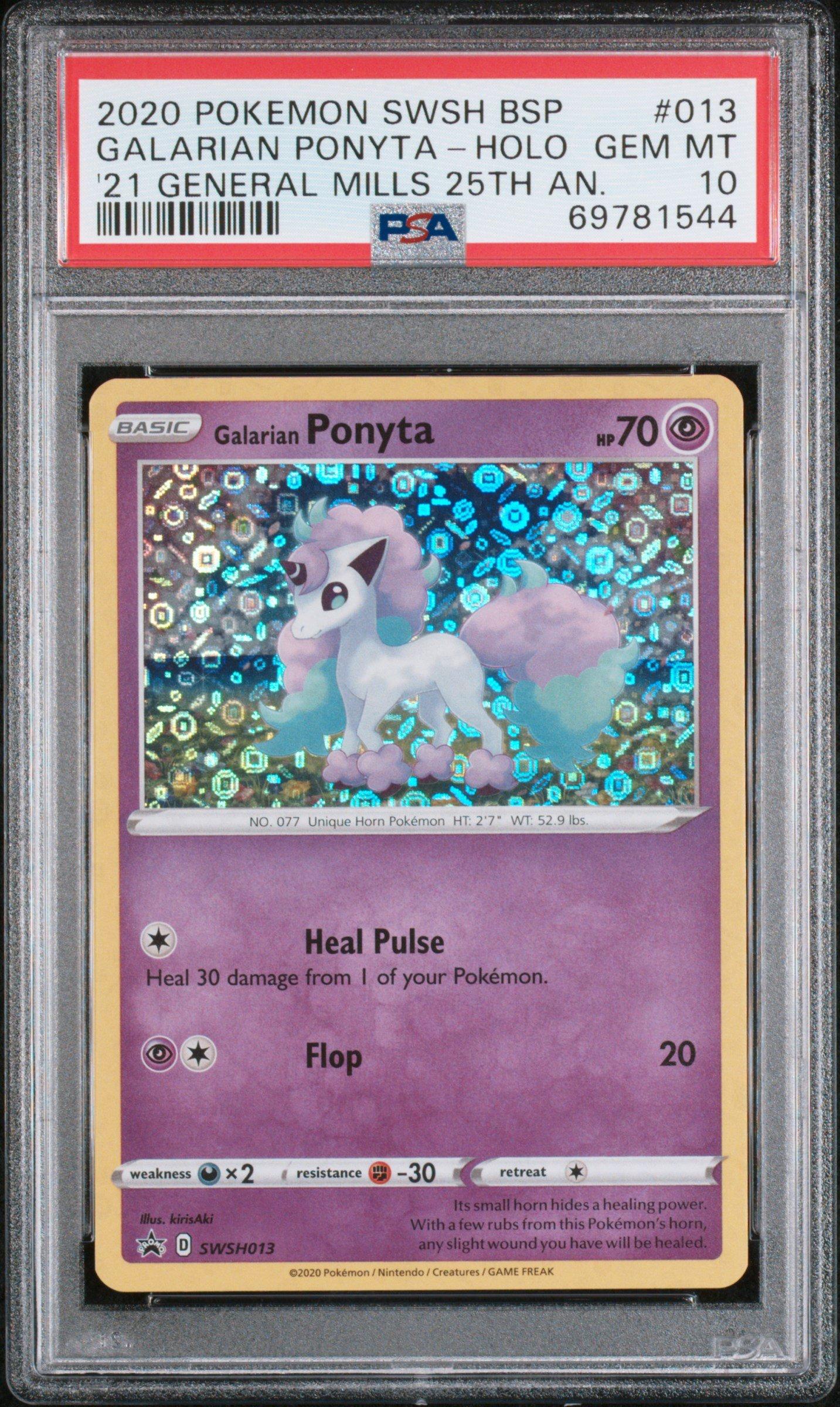 2020 Pokemon Swsh Black Star Promo 013 Galarian Ponyta-holo 2021 General Mills 25th Anniversary ...