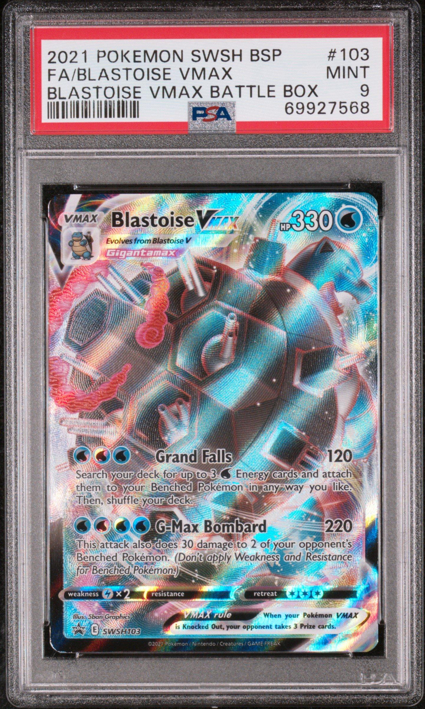 2021 Pokemon Swsh Black Star Promo 103 Full Art/blastoise Vmax Blastoise Vmax Battle Box PSA 9 ...