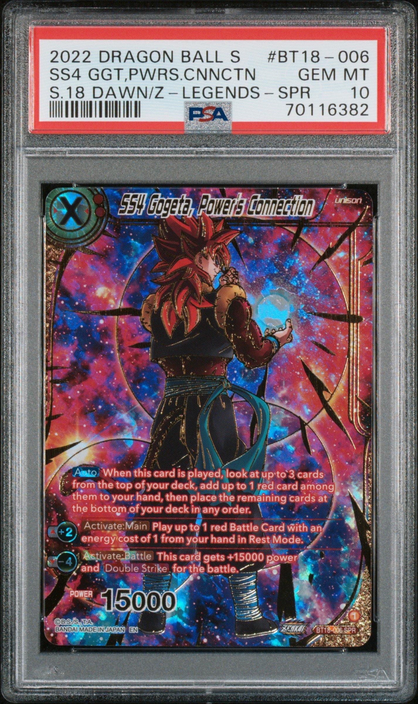 2022 Dragon Ball Super Card Game Series 18 Dawn Of The Z-legends Bt18-006 Ss4 Gogeta, Power's ...