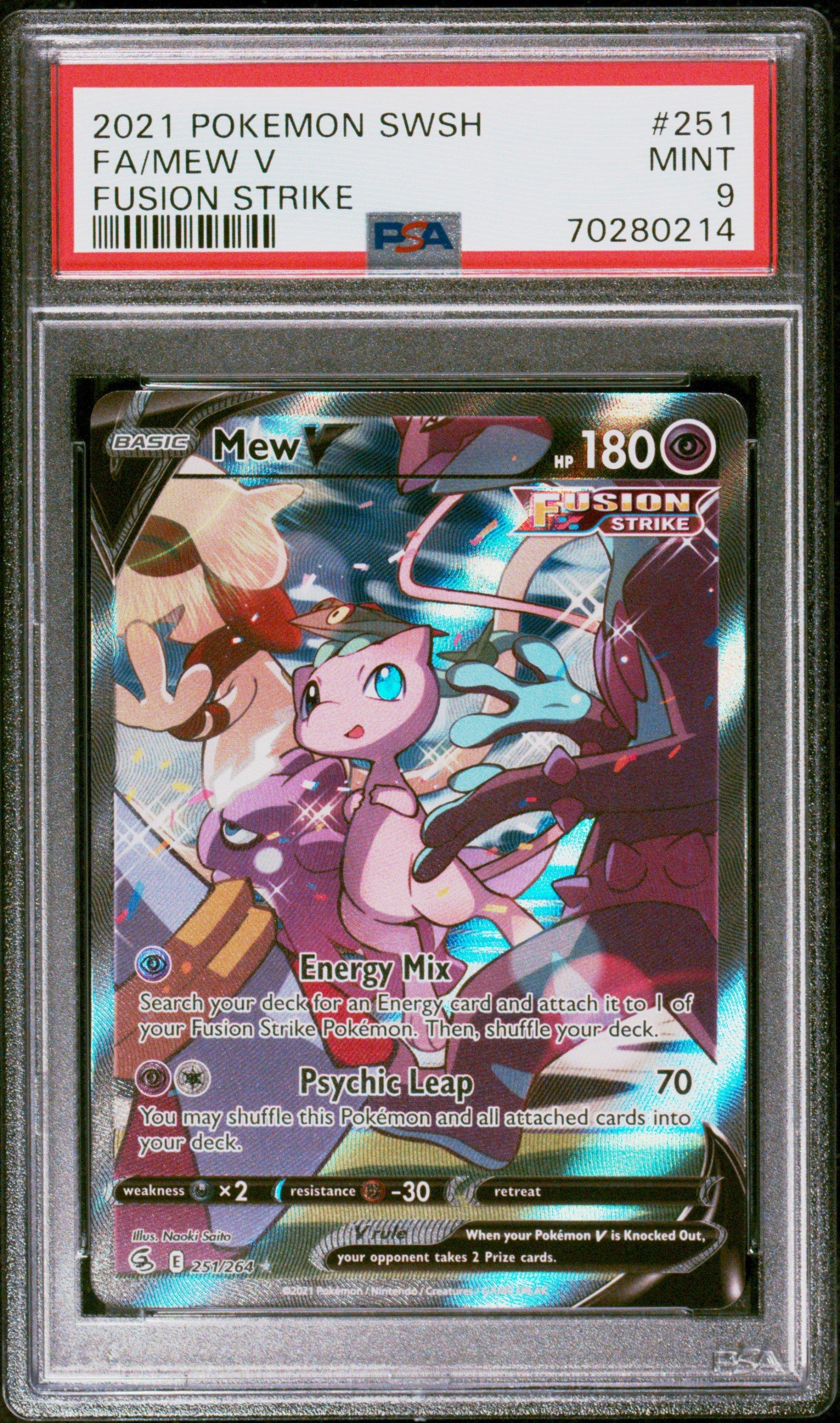 2021 Pokemon Sword & Shield Fusion Strike 251 Full Art/mew V PSA 9 | GameStop