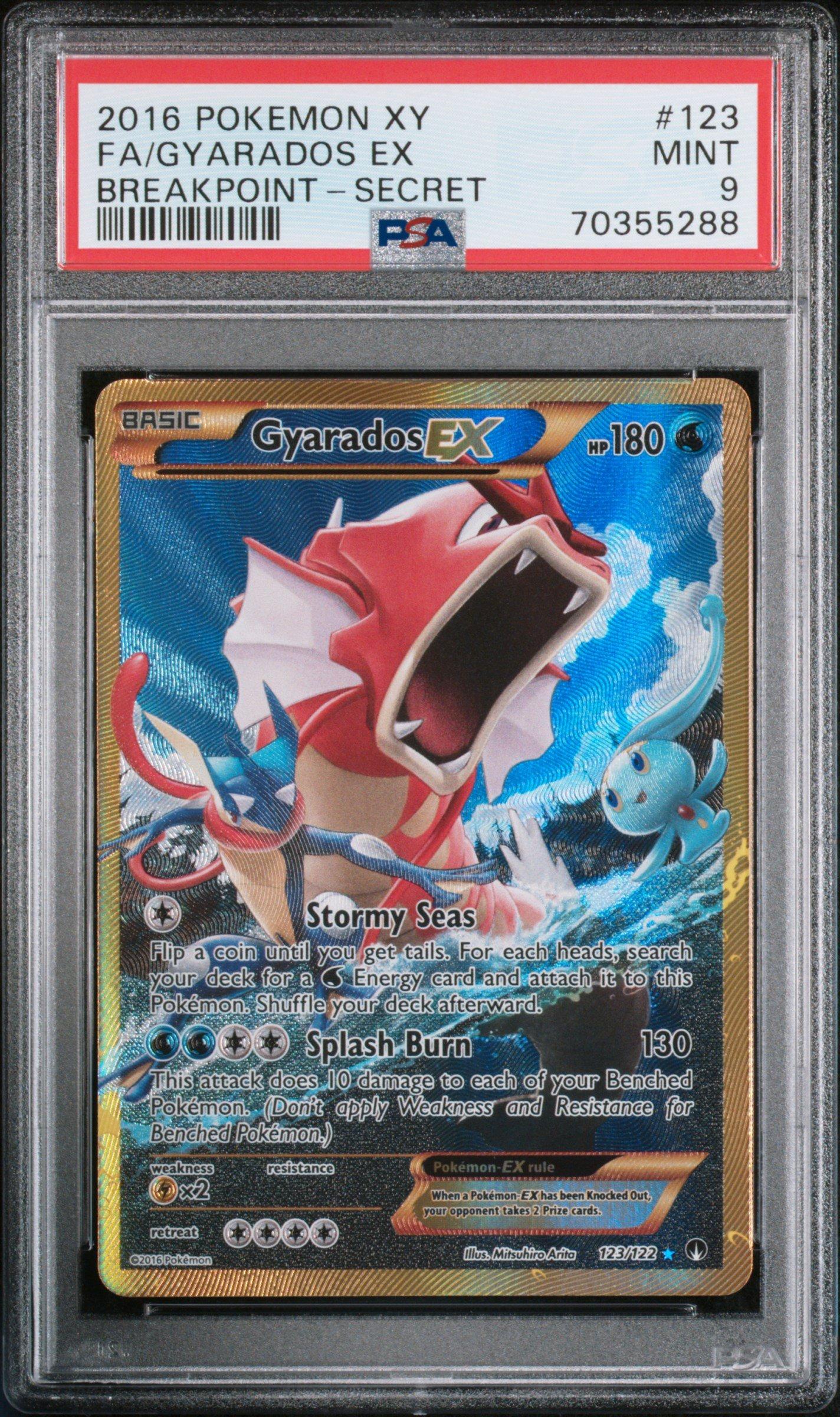 2016 Pokemon Xy Breakpoint 123 Full Art/gyarados Ex Secret PSA 9 | GameStop
